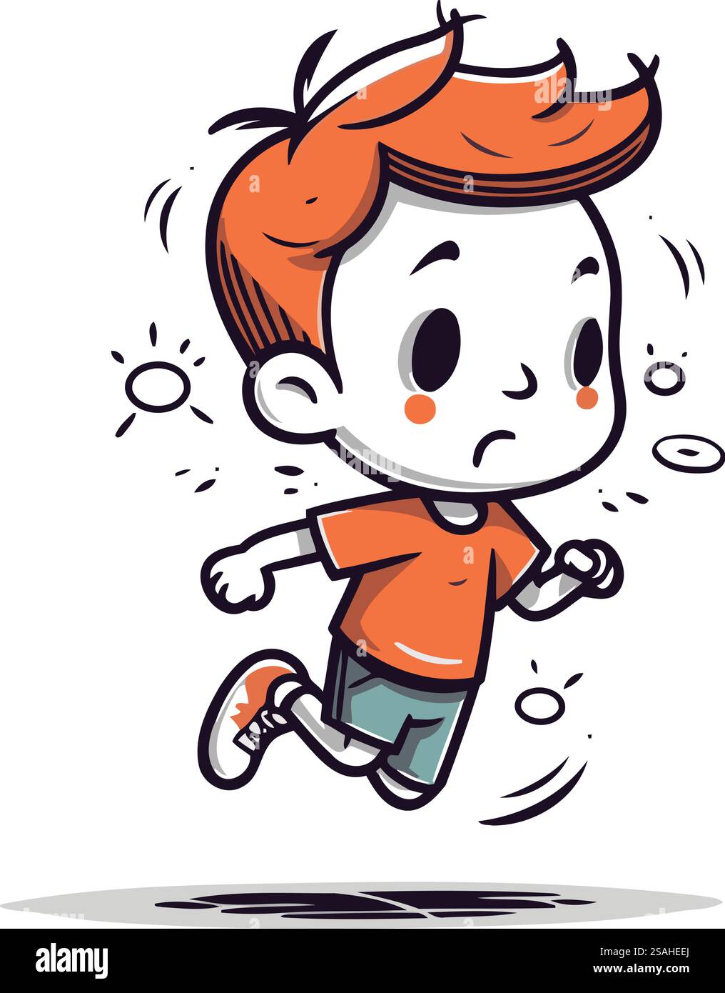 Cartoon boy running. Vector illustration of a cartoon boy running Stock ...