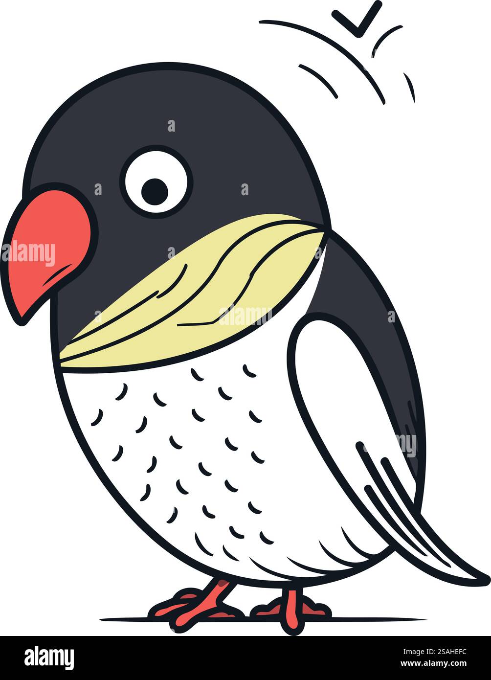 Cute cartoon crow. Vector illustration isolated on a white background ...