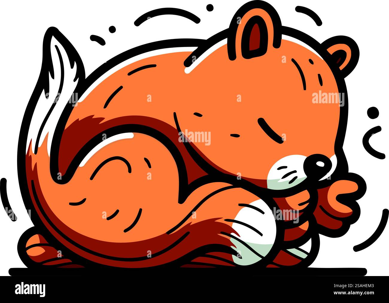 Cute cartoon hamster. Vector illustration isolated on white background ...