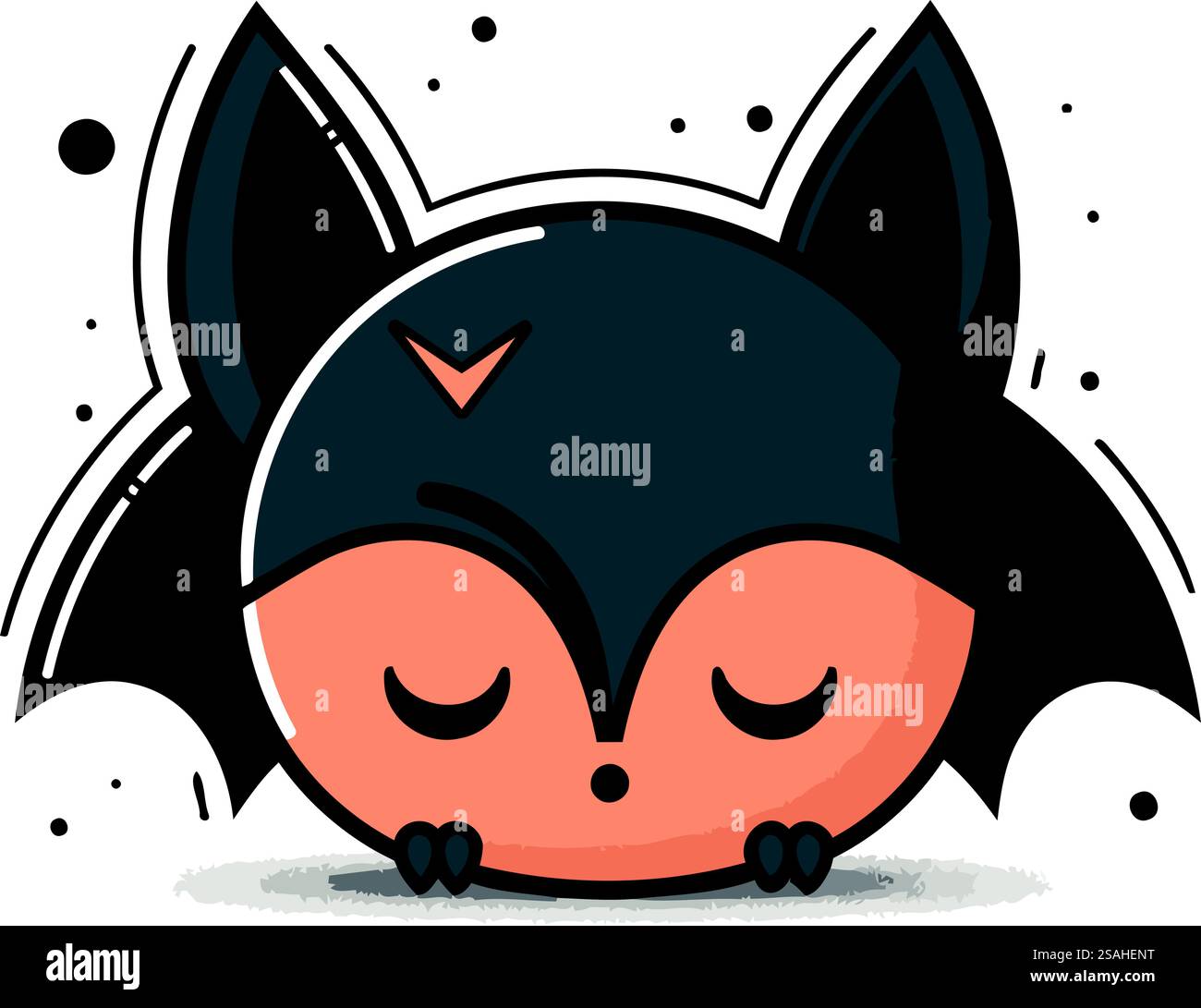 Cute little bat in halloween costume. Vector illustration Stock Vector ...