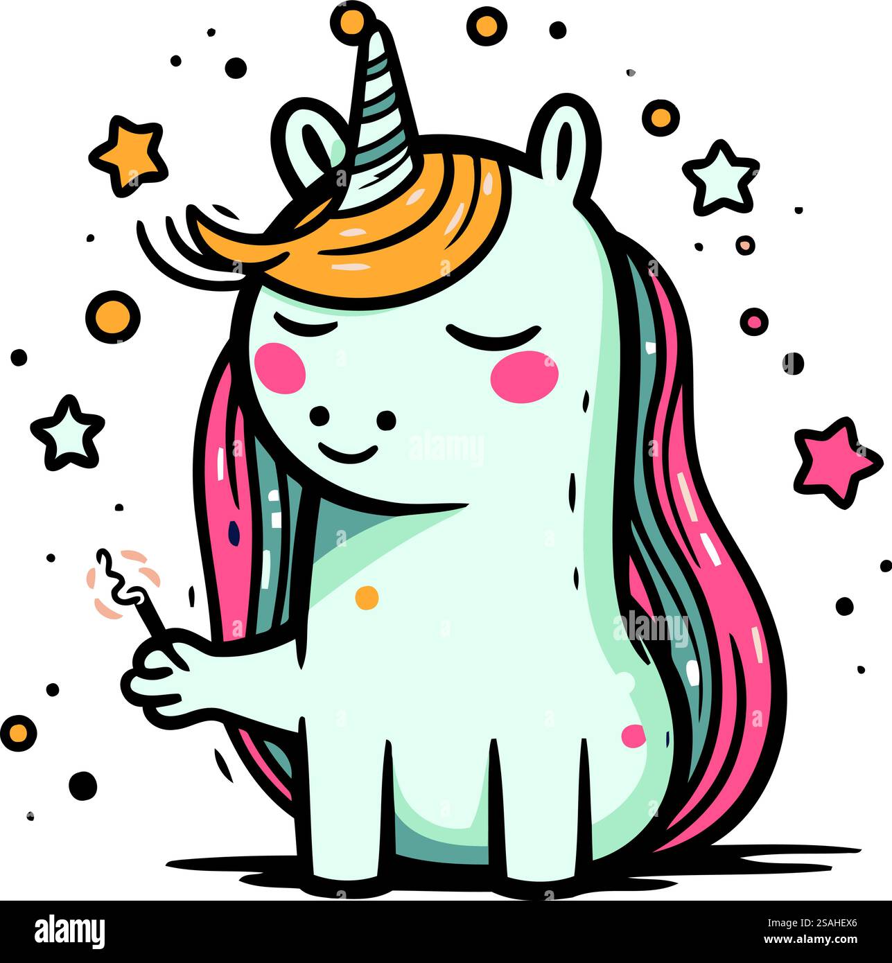 Magic wand drawing art Cut Out Stock Images & Pictures - Alamy