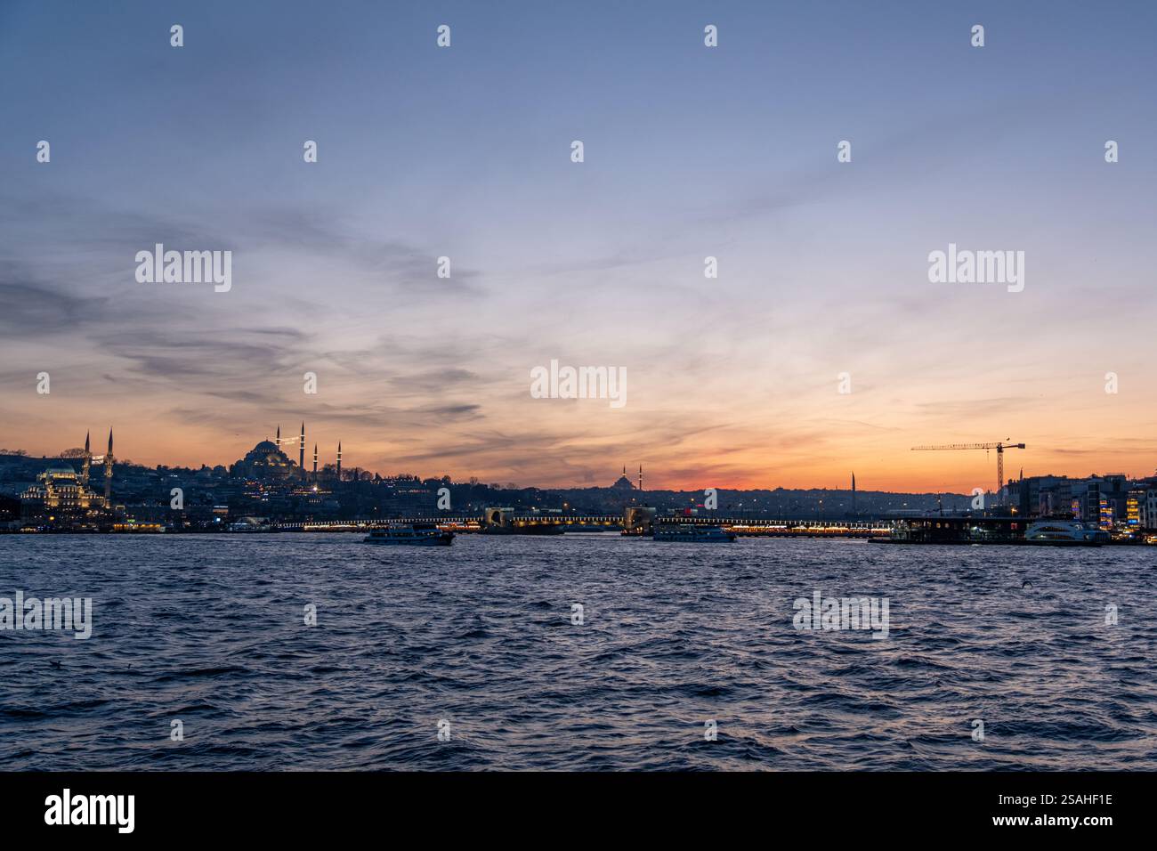 High resolution panoramic photograph capturing Istanbul's historic ...