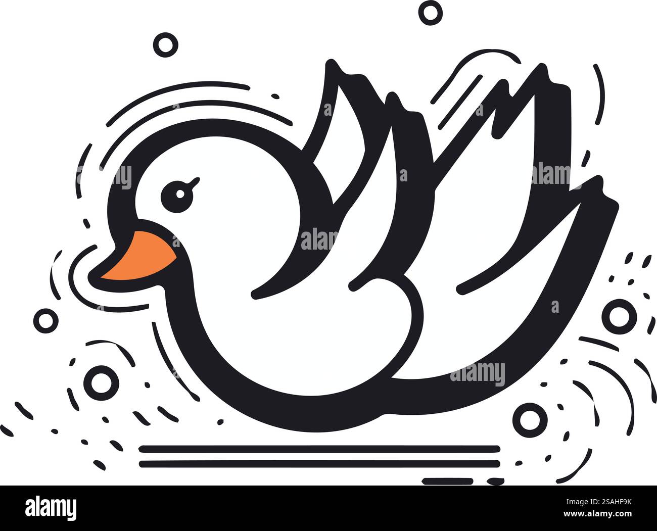 Duck icon. Vector illustration. Isolated on white background Stock ...