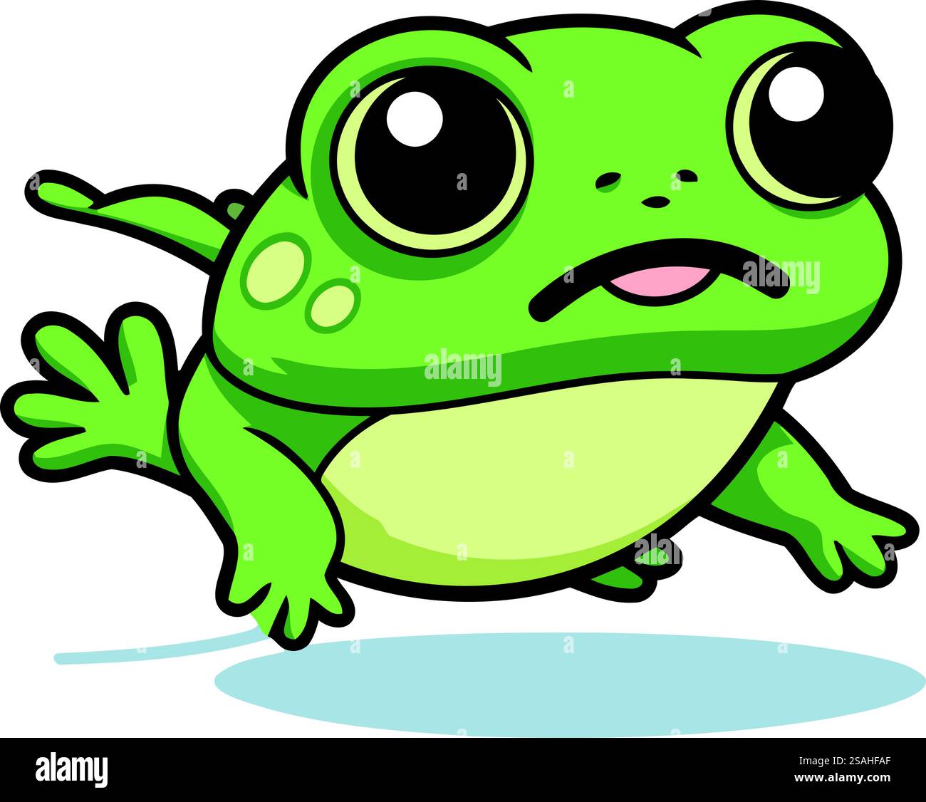 Frog cartoon character. Vector illustration isolated on a white ...