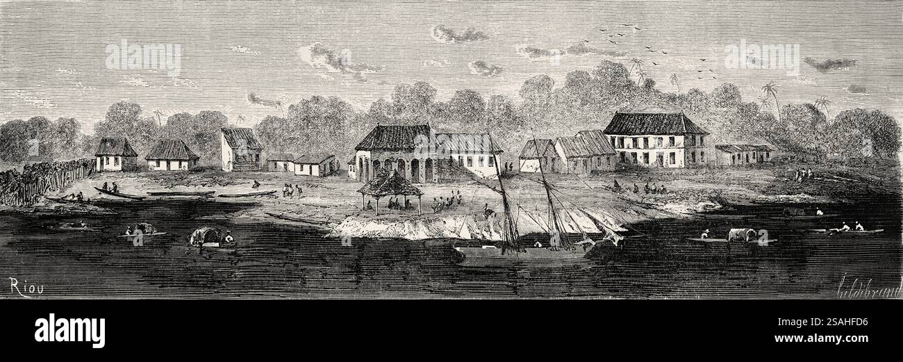 Tefe village, Amazon state. Brazil. South America. Journey from the ...