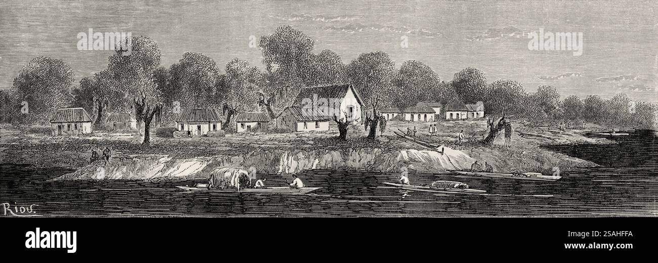 Coari village, on the bank of the Coari lake, Amazon state. Brazil ...