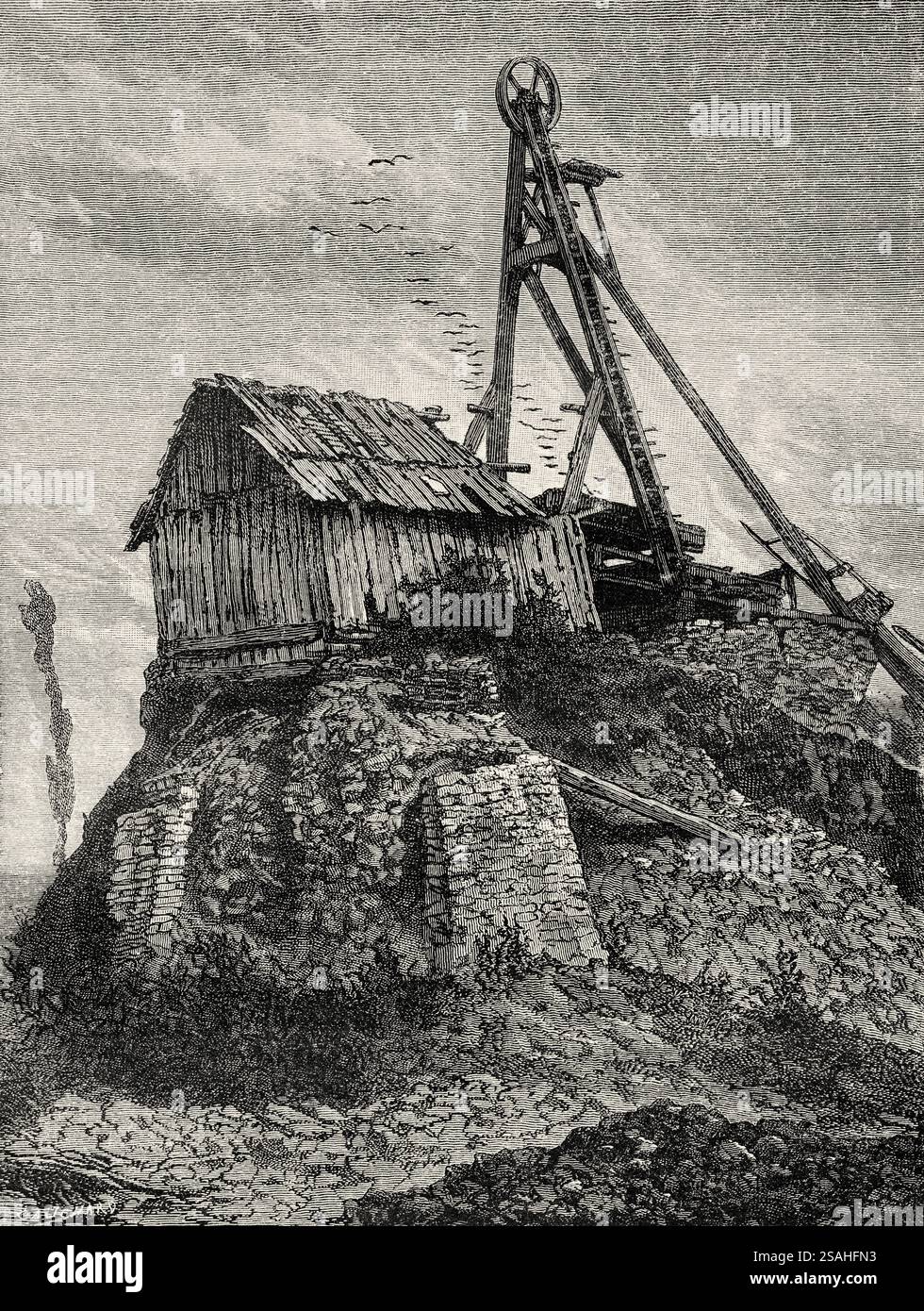 Mine shaft drawing hi-res stock photography and images - Alamy