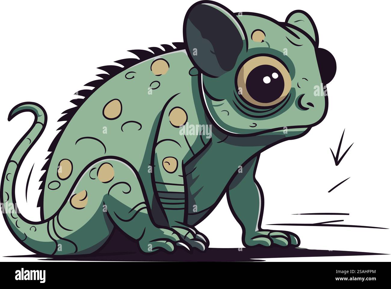 Cartoon chameleon. Vector illustration of a chameleon Stock Vector ...