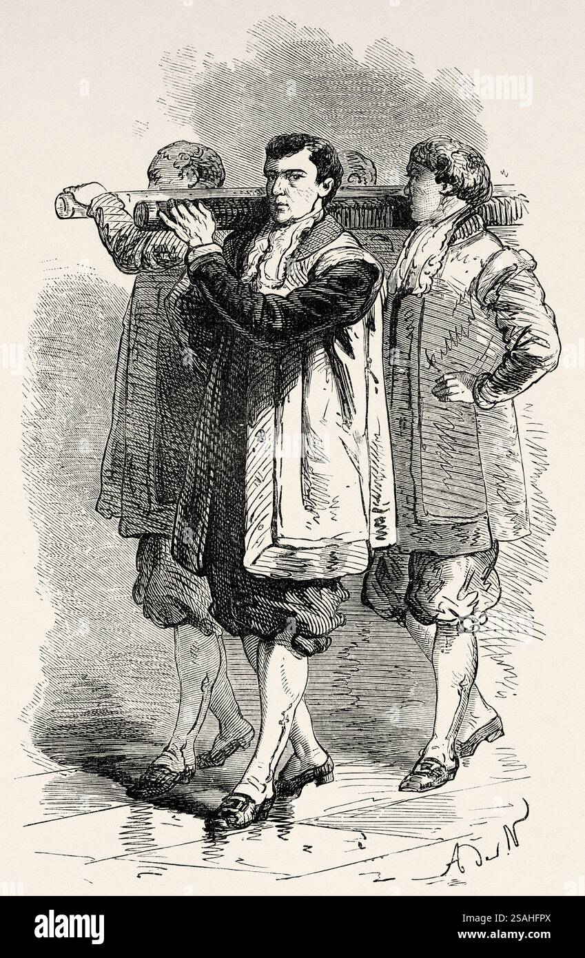 Bearers of the gestational chair of the pope. Vatican. Rome. Italy ...