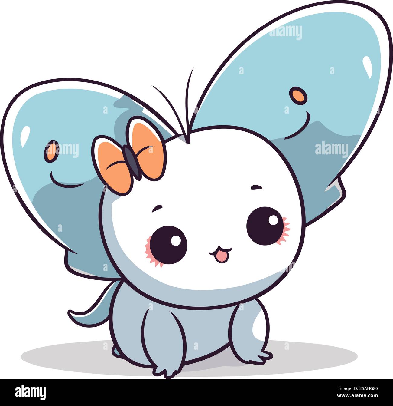 Butterfly cartoon character. Cute vector illustration in a flat style ...