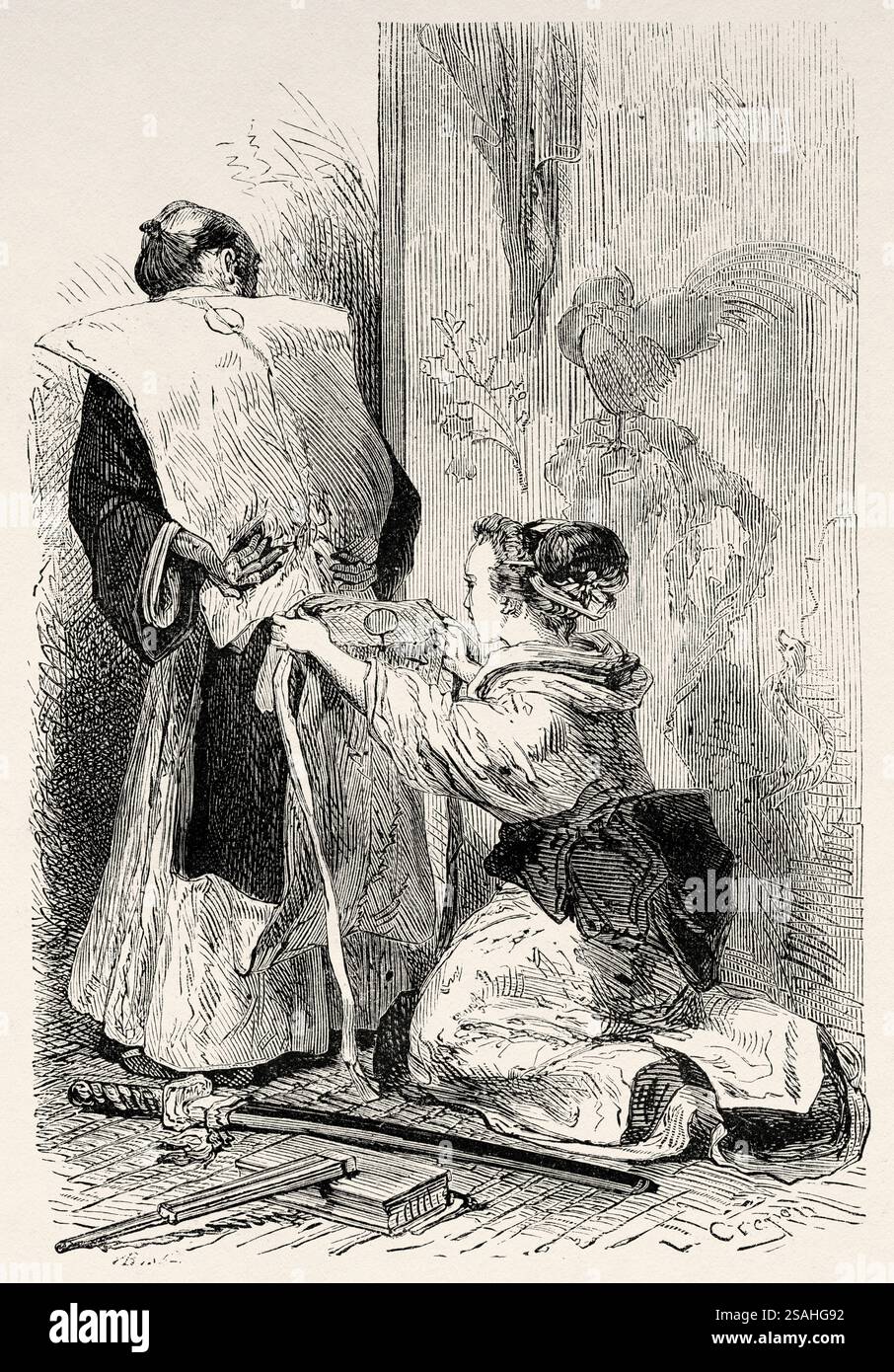 The traditional clothing of a Yakunin, he was a samurai who held ...