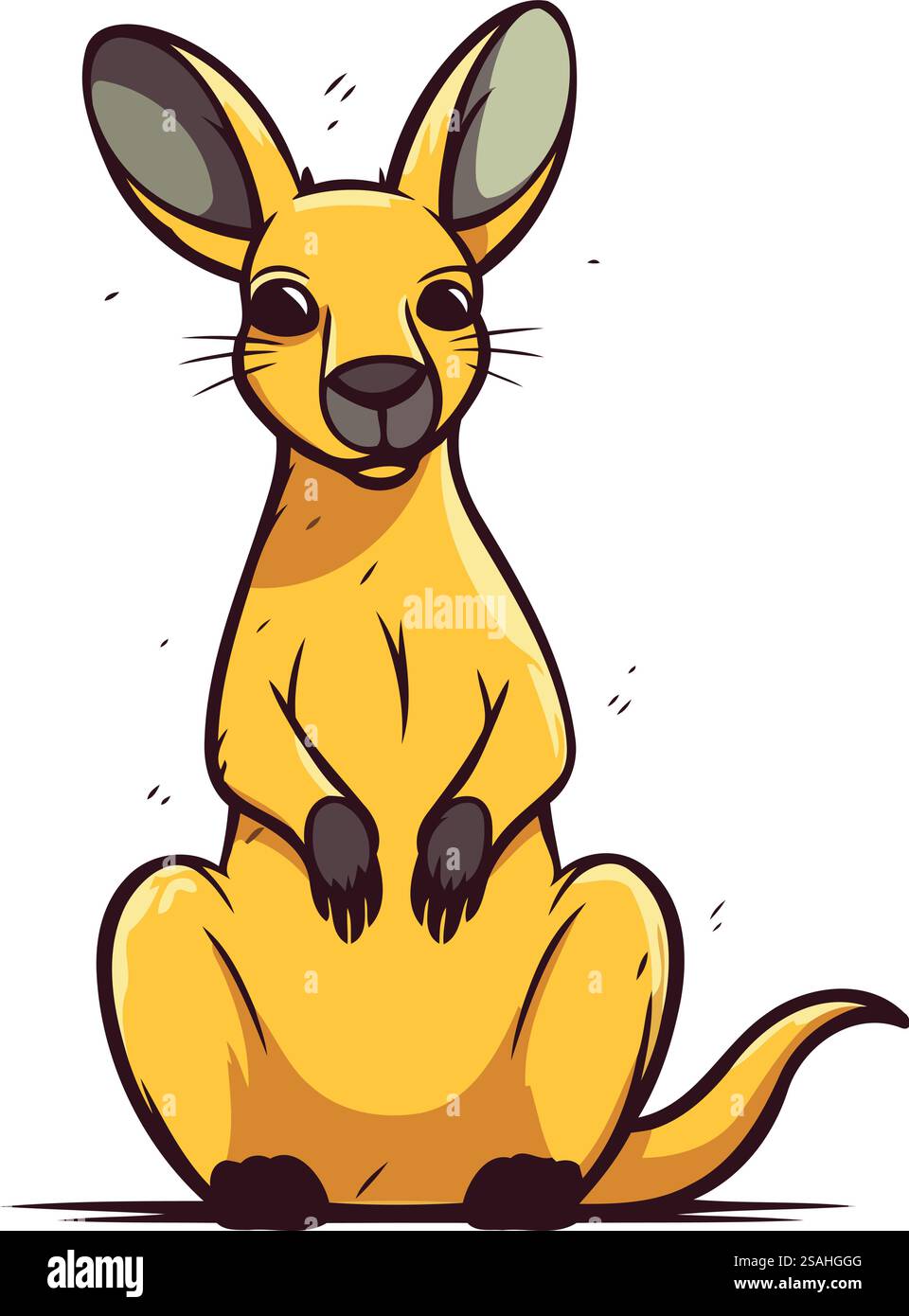 Kangaroo cartoon. Vector illustration of cute kangaroo Stock Vector ...