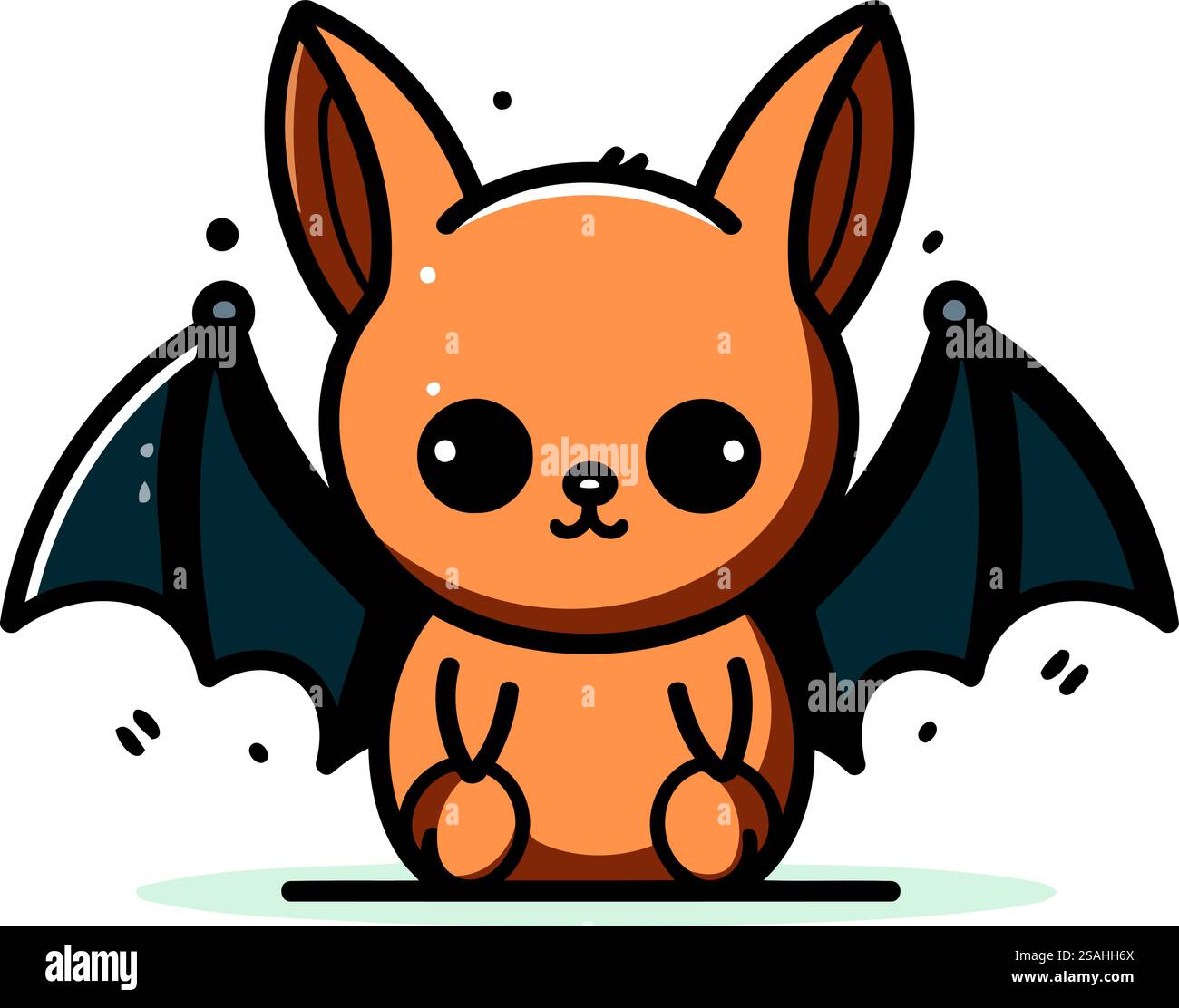 Cute little bat character. Vector flat cartoon illustration. Isolated ...