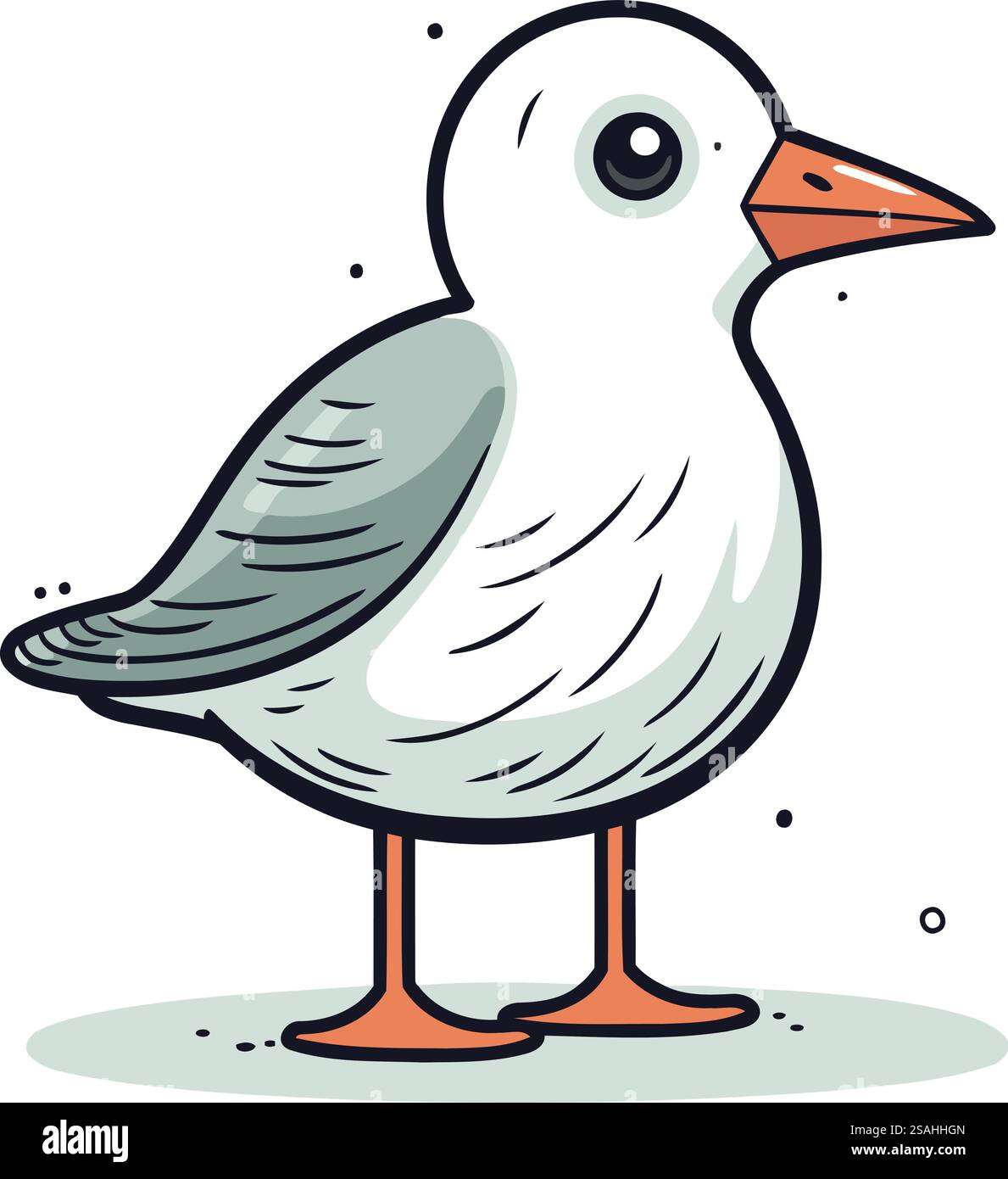 Cartoon seagull. Vector illustration of a seagull Stock Vector Image ...