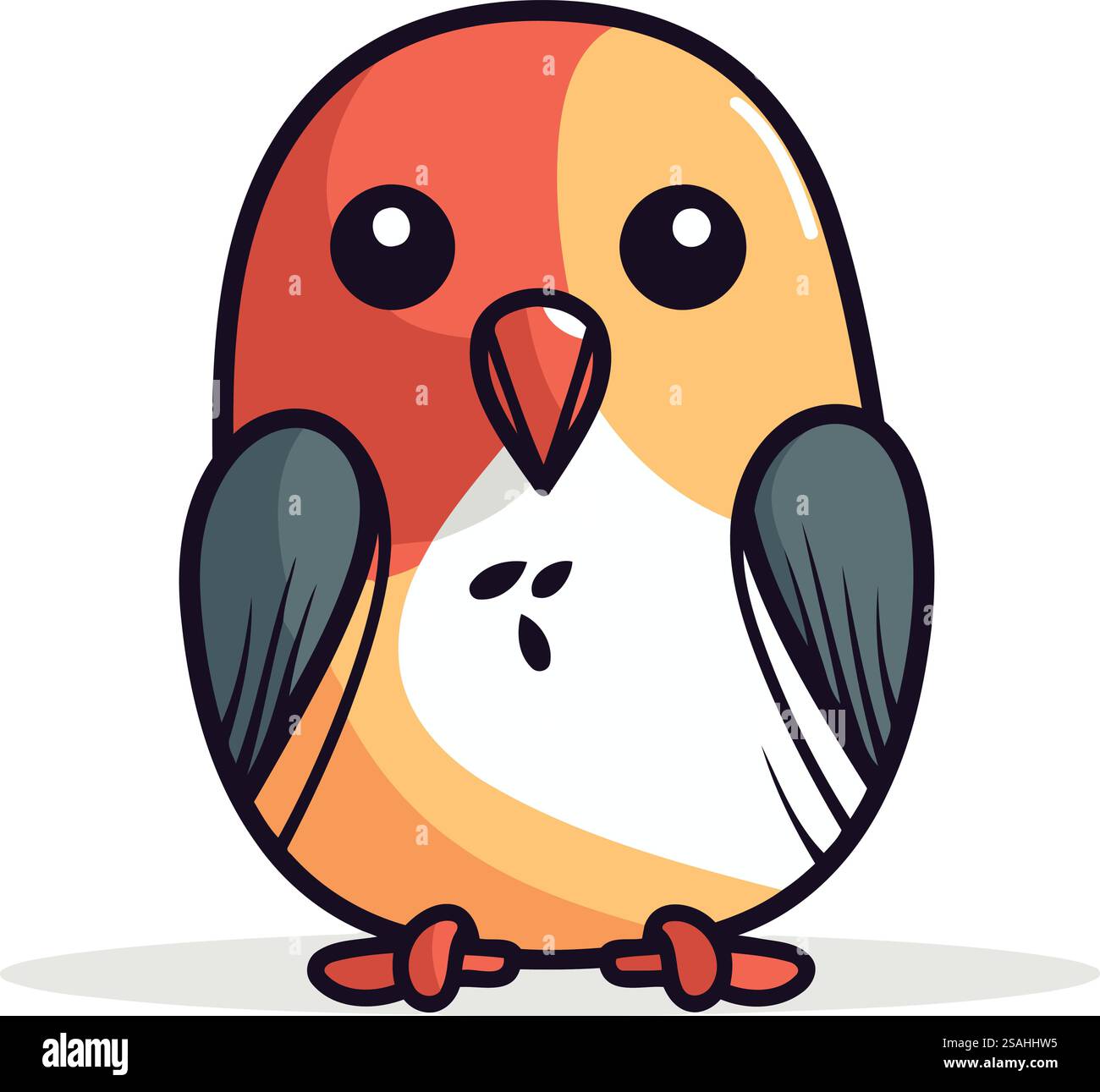 Cute bird cartoon icon. Animal zoo life nature and fauna theme ...