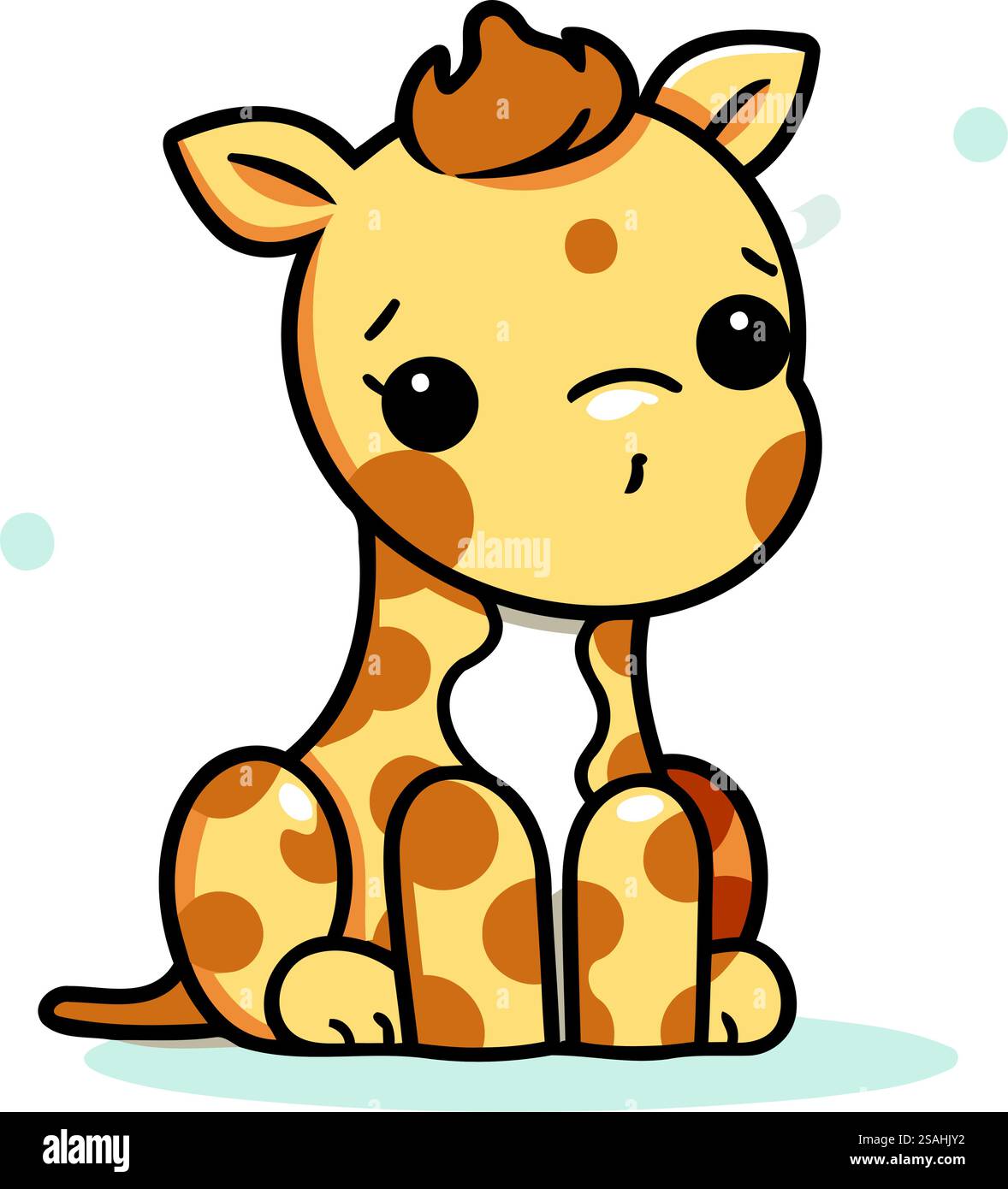 Cute Giraffe Cartoon Mascot Character Vector Illustration Stock Vector ...