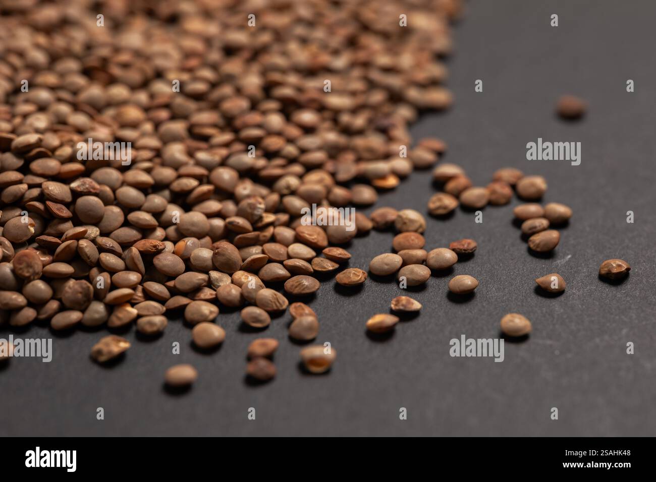 Brown lentils, The lentil Lens culinaris or Lens esculenta, an edible ...