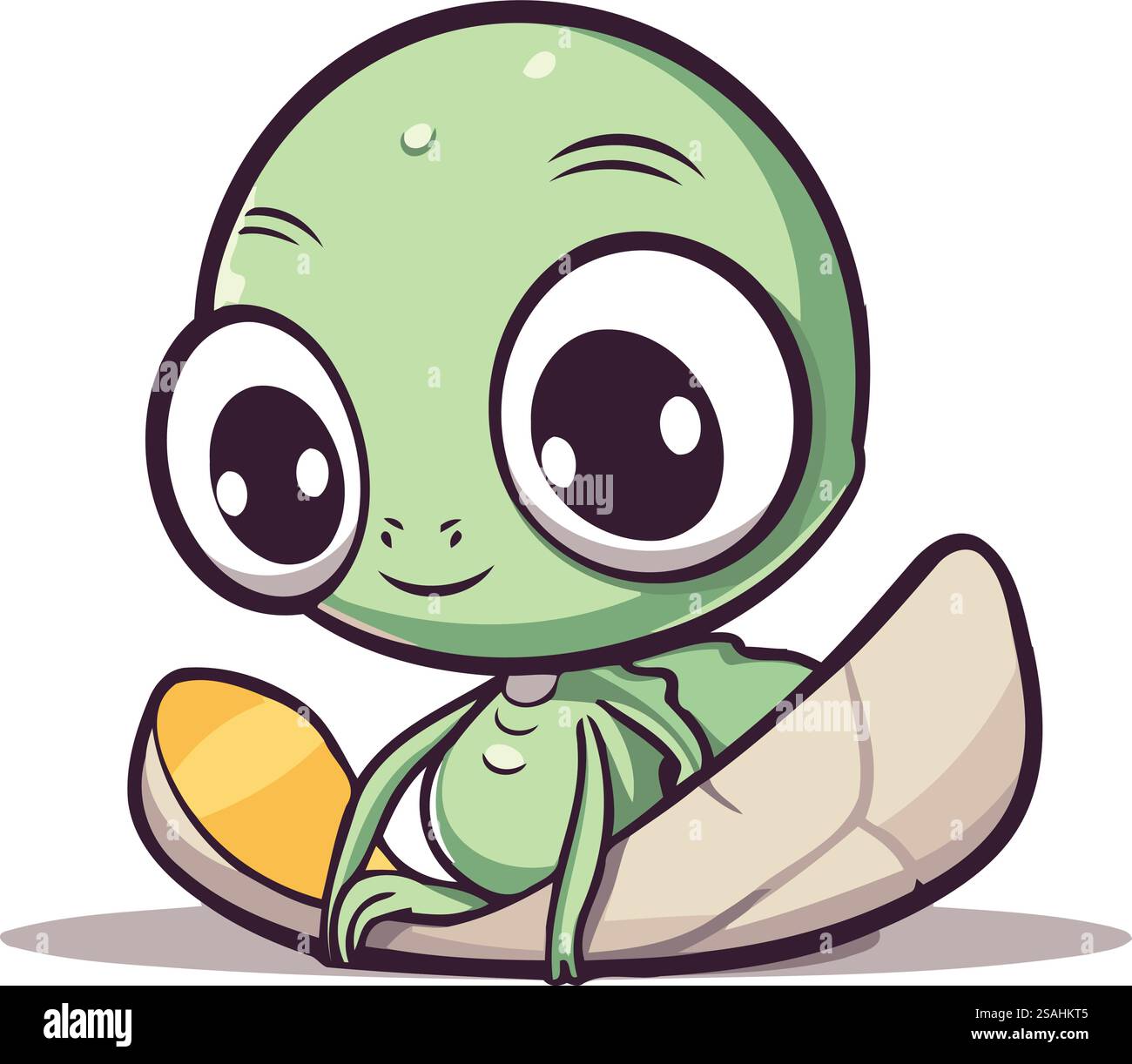 Cute little alien character. Cartoon vector illustration isolated on ...