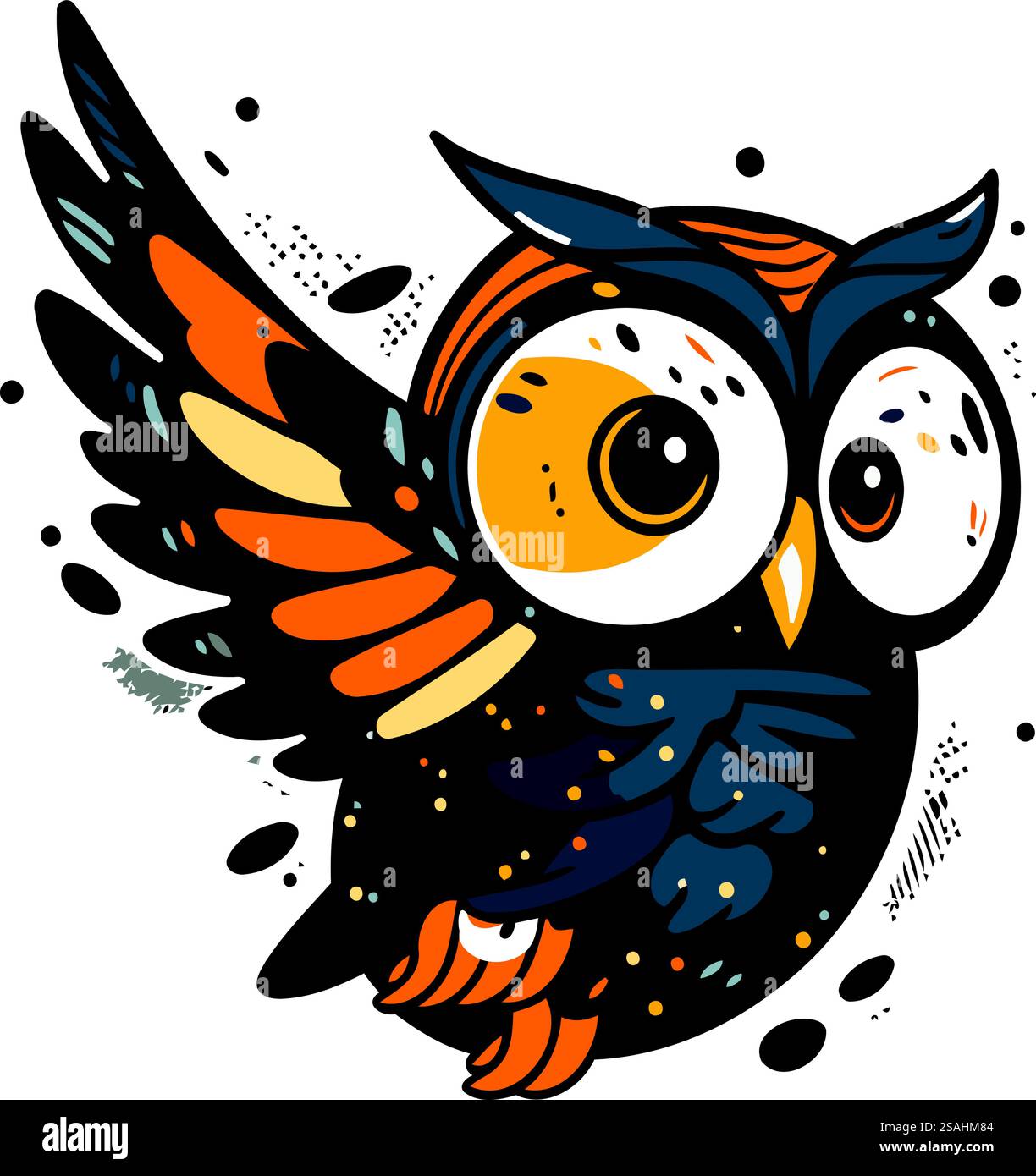 Hand drawing owl in Stock Vector Images - Alamy
