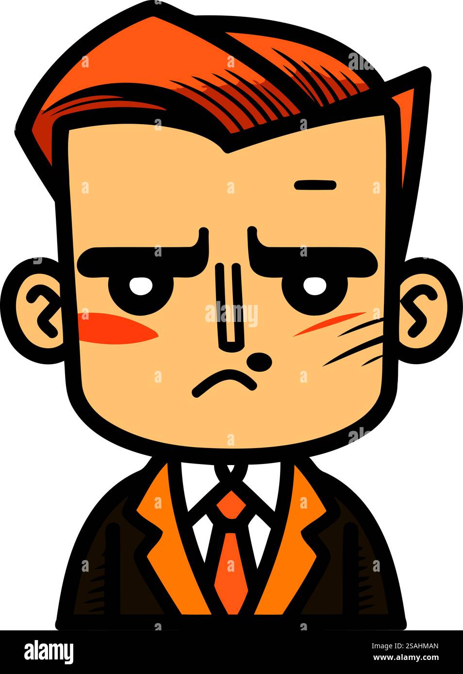 Angry Businessman Cartoon Character Vector Illustration. Business ...