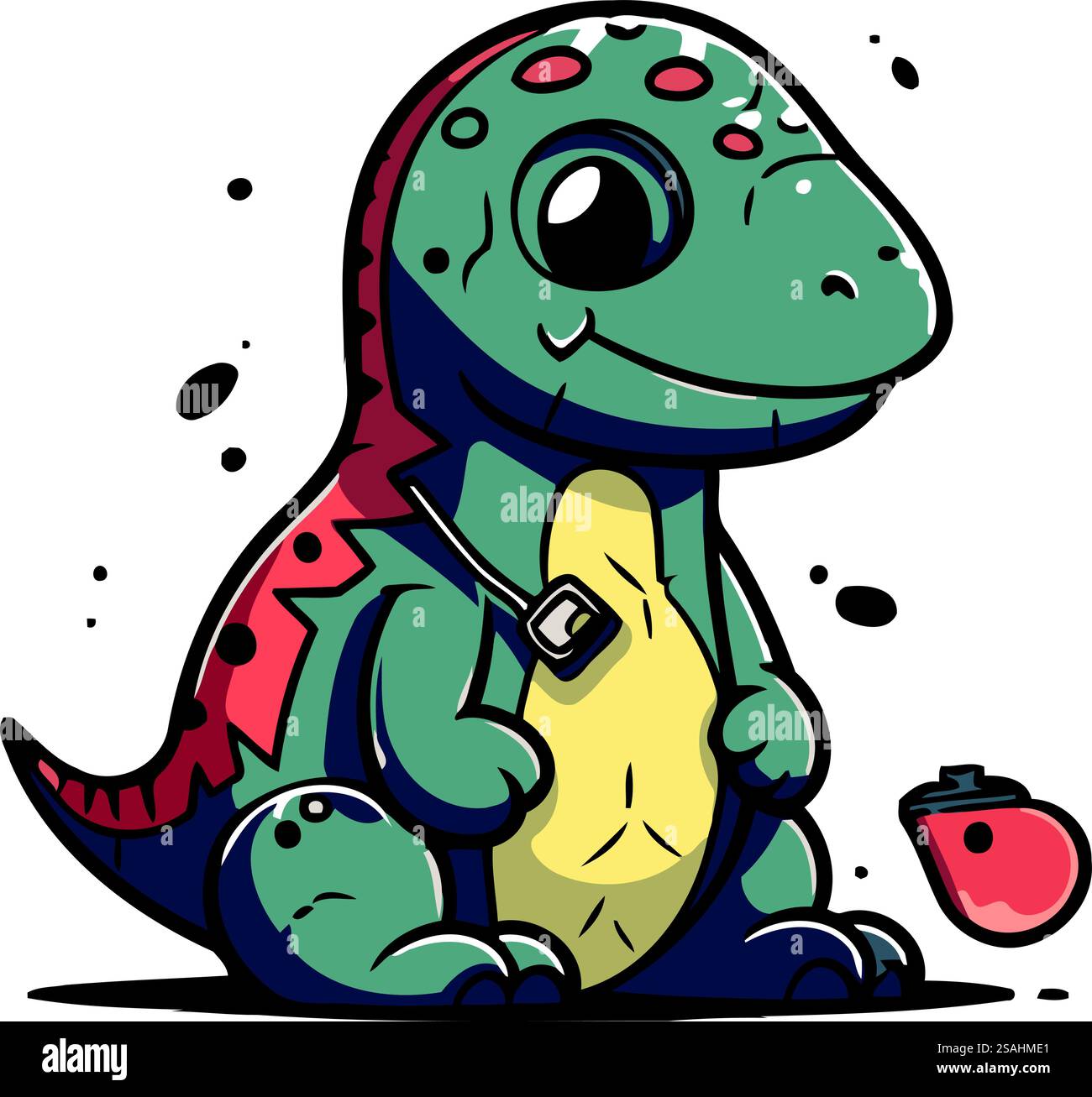 Cartoon stegosaurus. Vector illustration of a cute dinosaur Stock Vector Image & Art - Alamy
