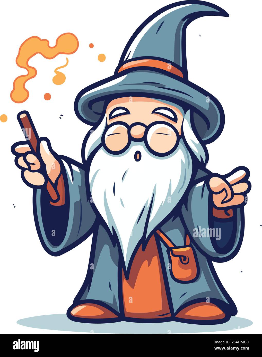 Wizard Vector Cartoon Character. Wizard Illustration. Wizard Character ...