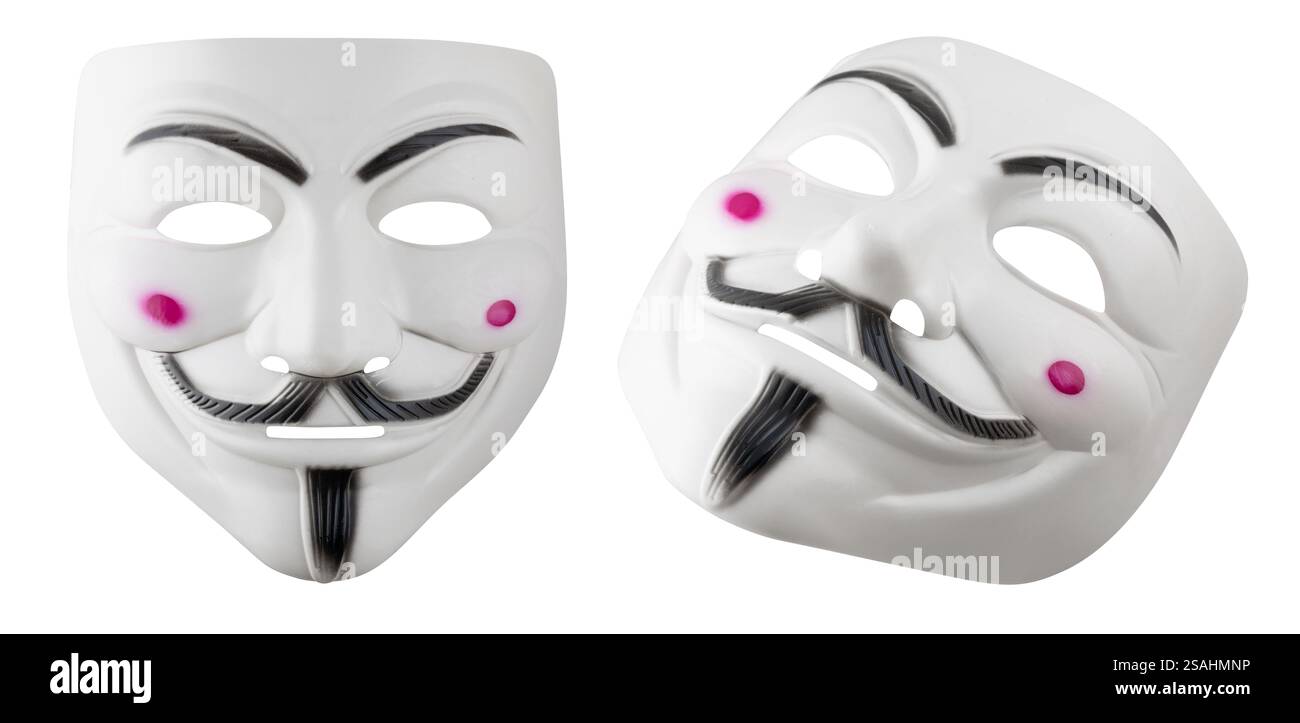 Dnipro. Ukraine 30 jan 2024: Computer anonymous hacker mask isolated on ...