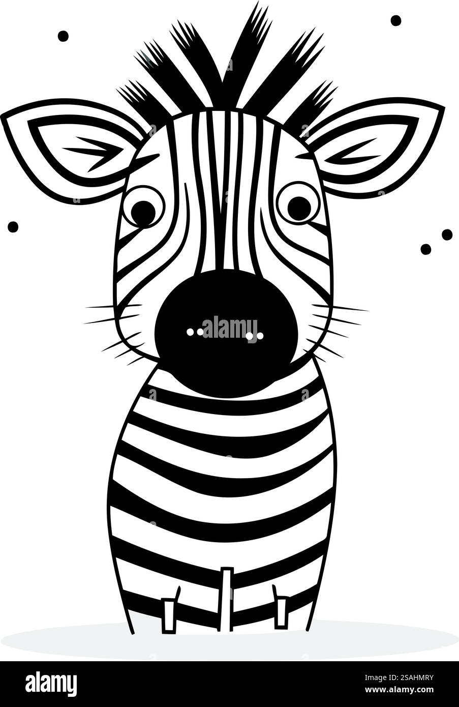 Zebra icon. Animal cute cartoon character. Vector illustration. Flat ...