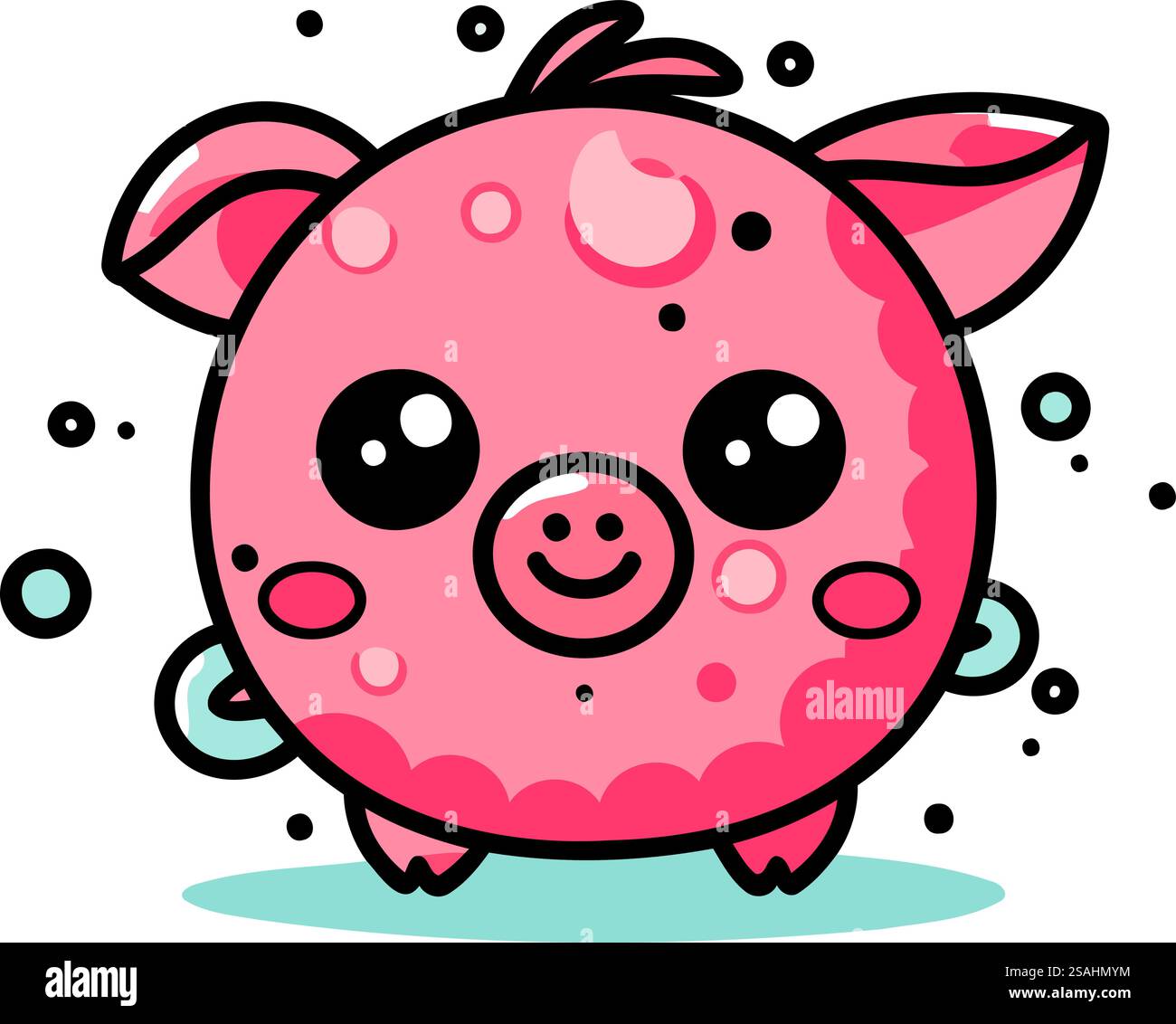 Cute piggy cartoon vector illustration. Cute pig character Stock Vector Image & Art - Alamy