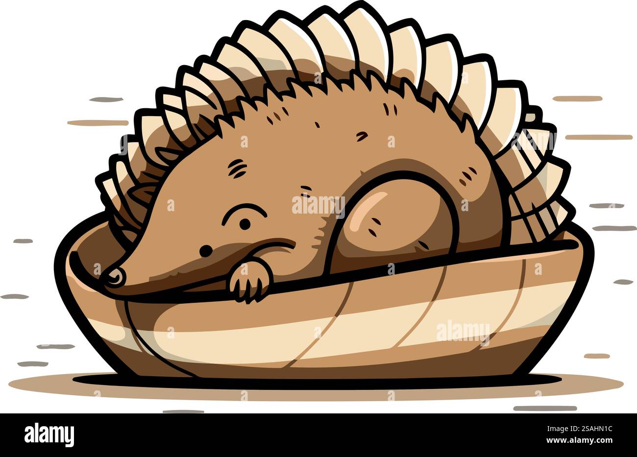Cartoon hedgehog. Vector illustration of a cute hedgehog Stock Vector ...
