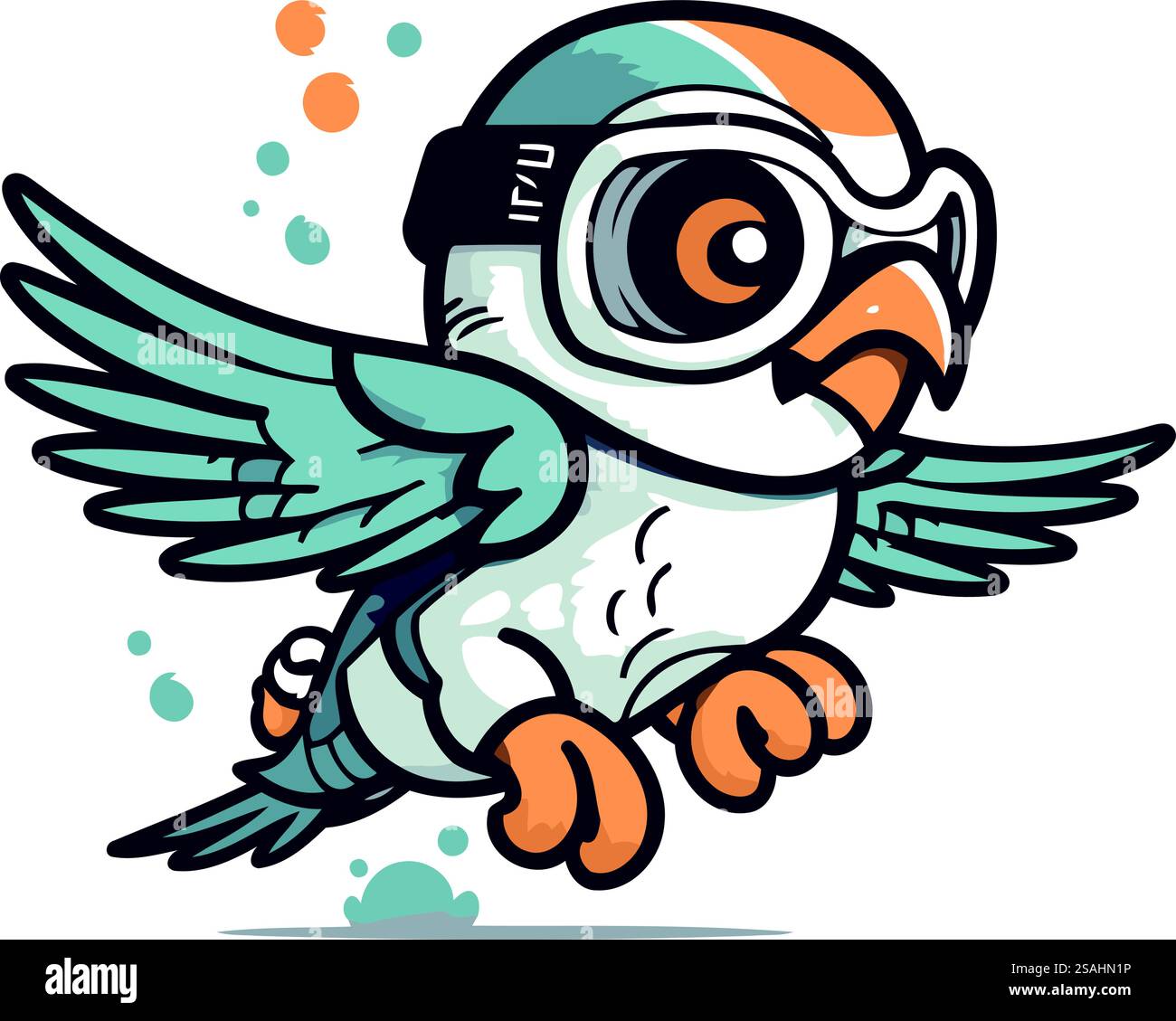 Illustration of an owl with an astronaut helmet. Vector illustration ...