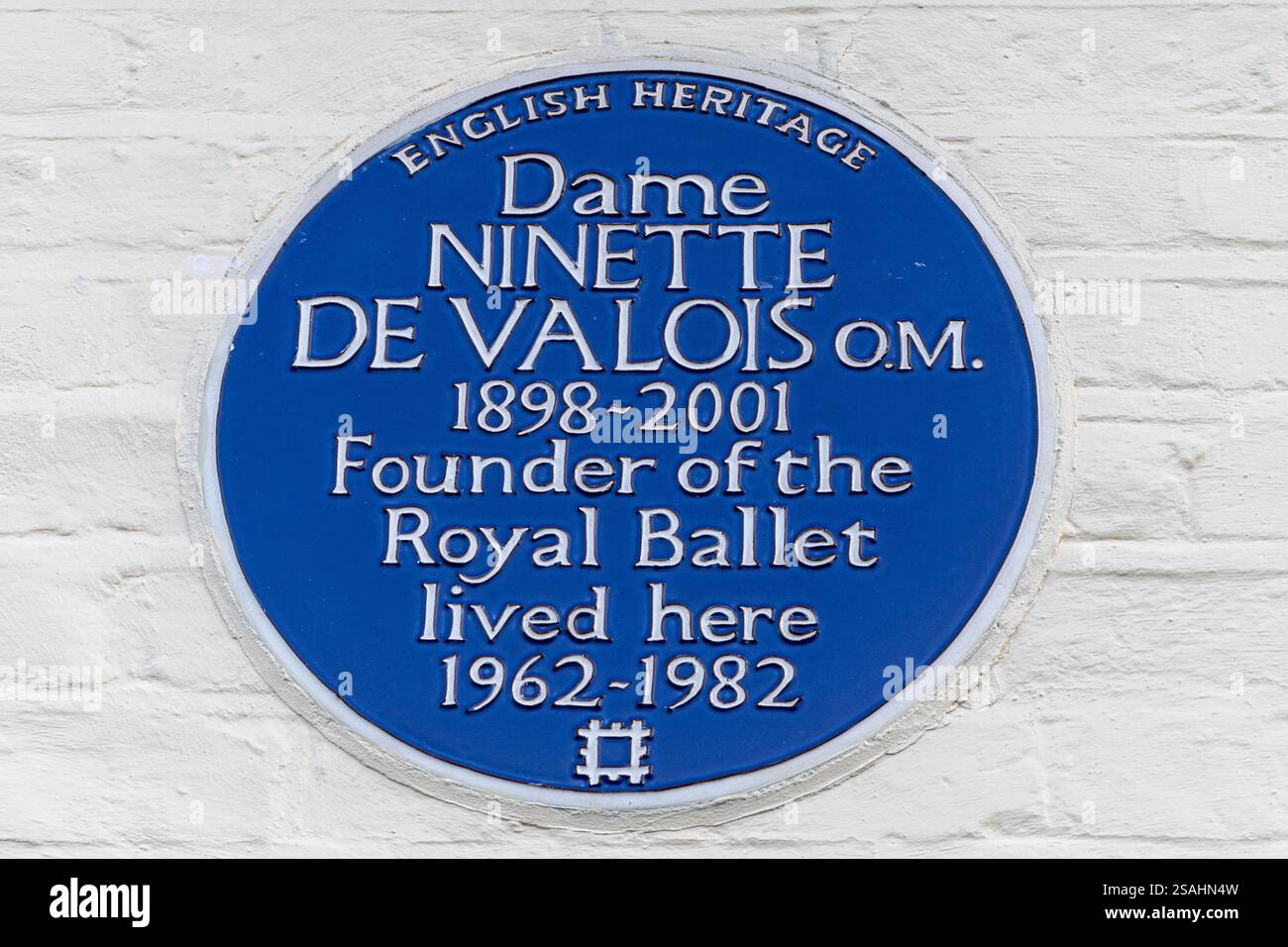 Commemorative blue plaque on house where Dame Ninette de Valois ...