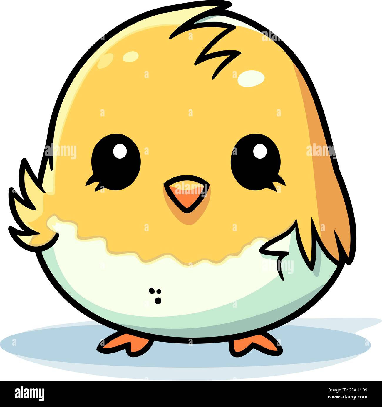 Cute little chicken cartoon vector illustration. Cute cartoon chicken ...
