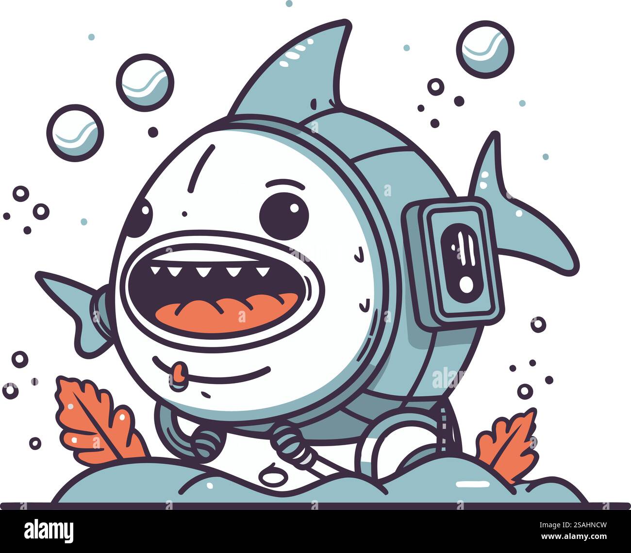 Shark in aquarium water Stock Vector Images - Alamy