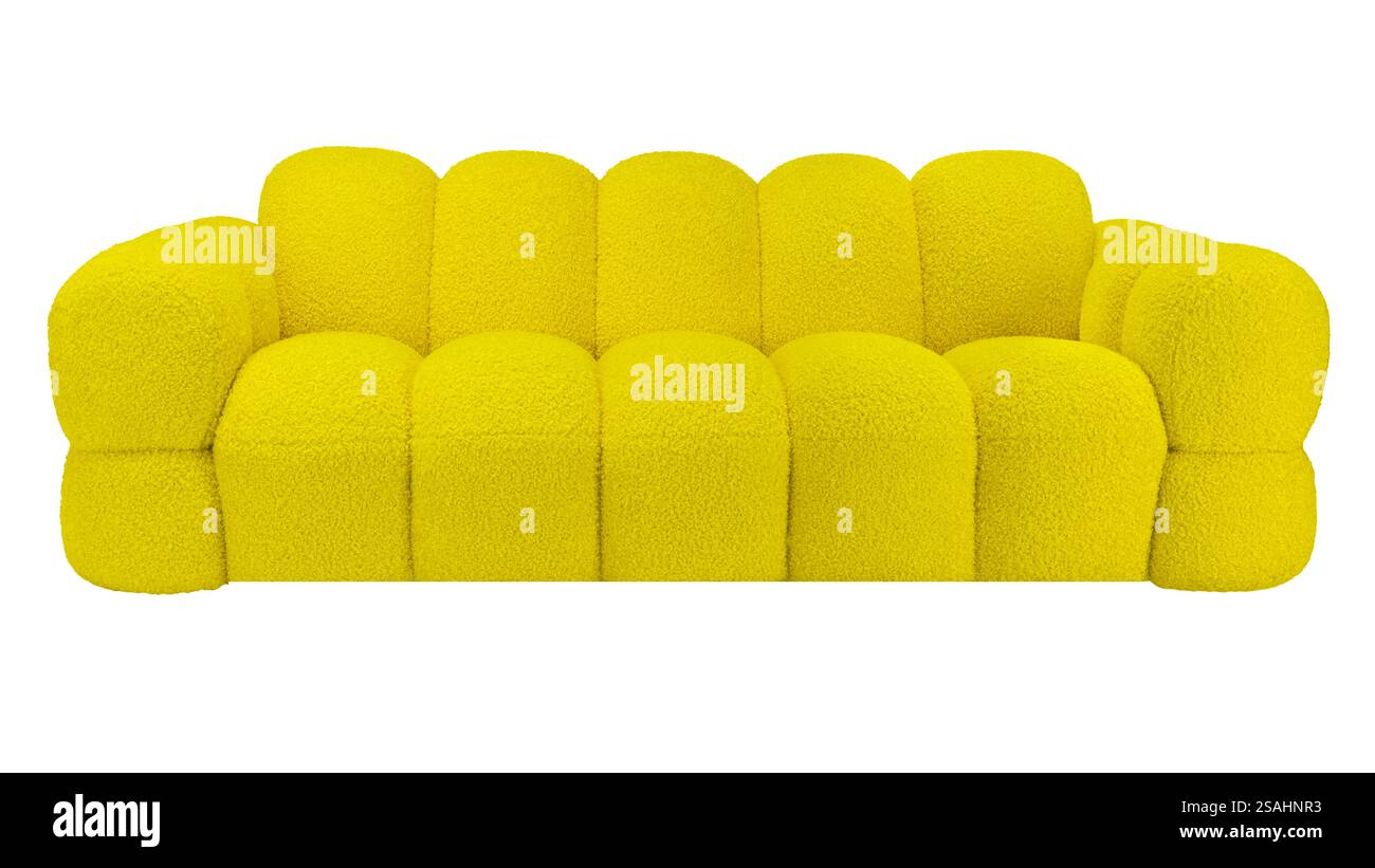 Bright Yellow Modular Sofa Design Stock Photo - Alamy