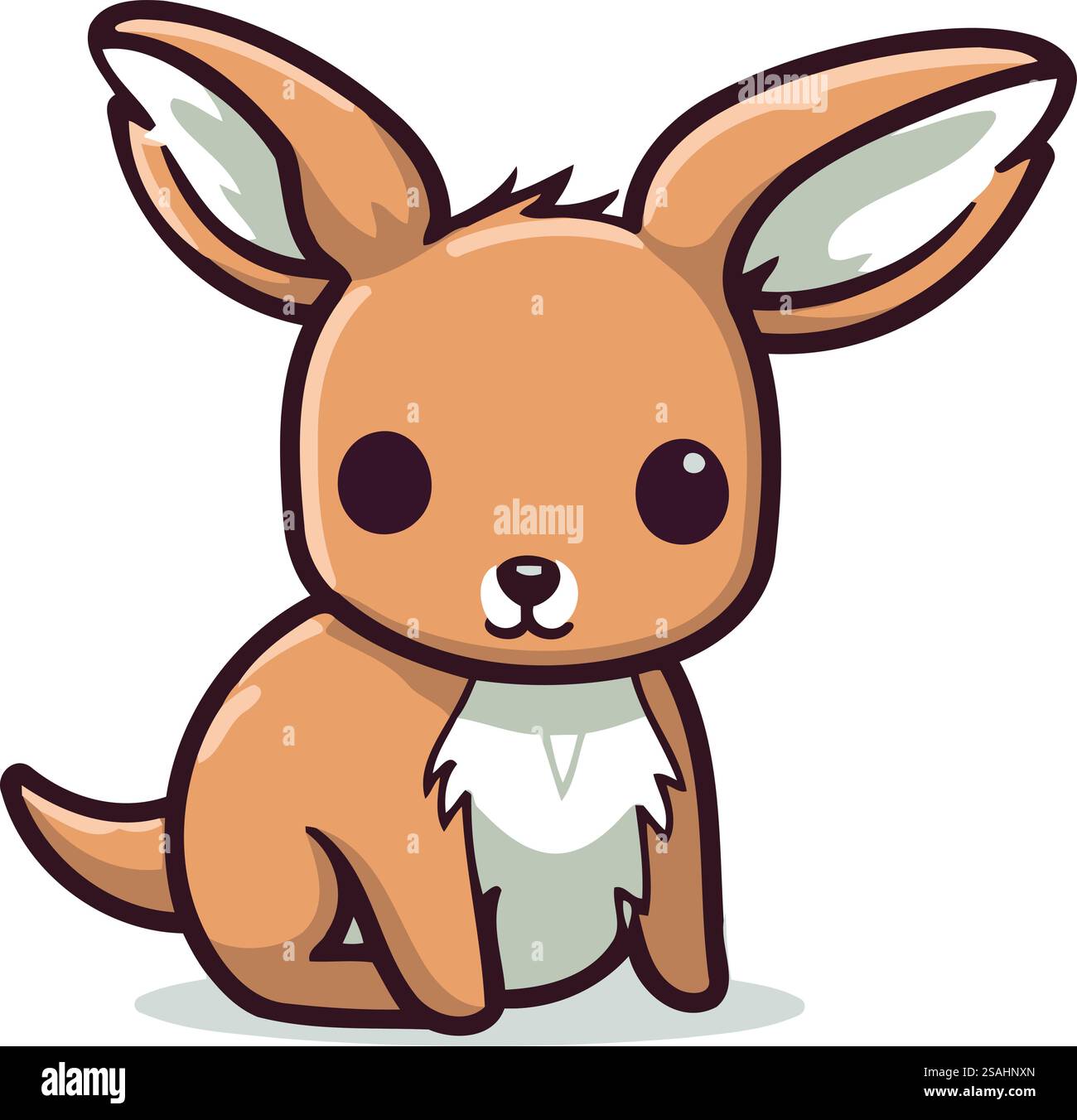 Cute kangaroo cartoon vector illustration. Cute kangaroo character ...