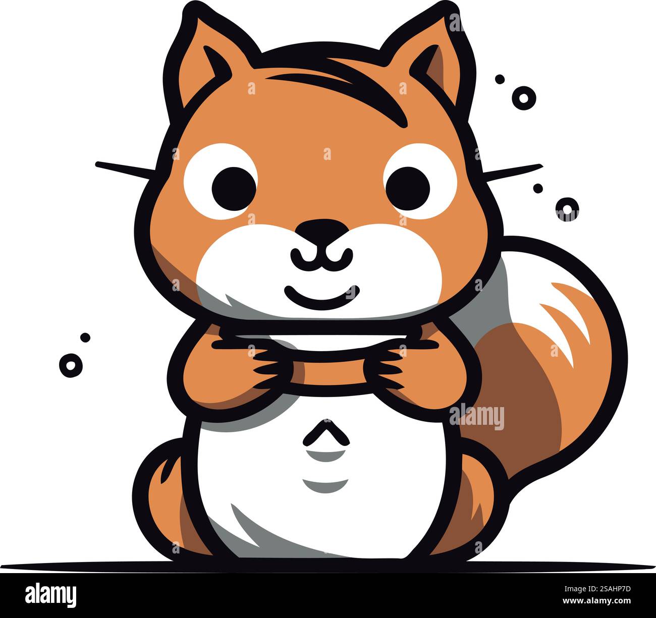 Squirrel cartoon icon. Vector illustration of a squirrel in cartoon ...
