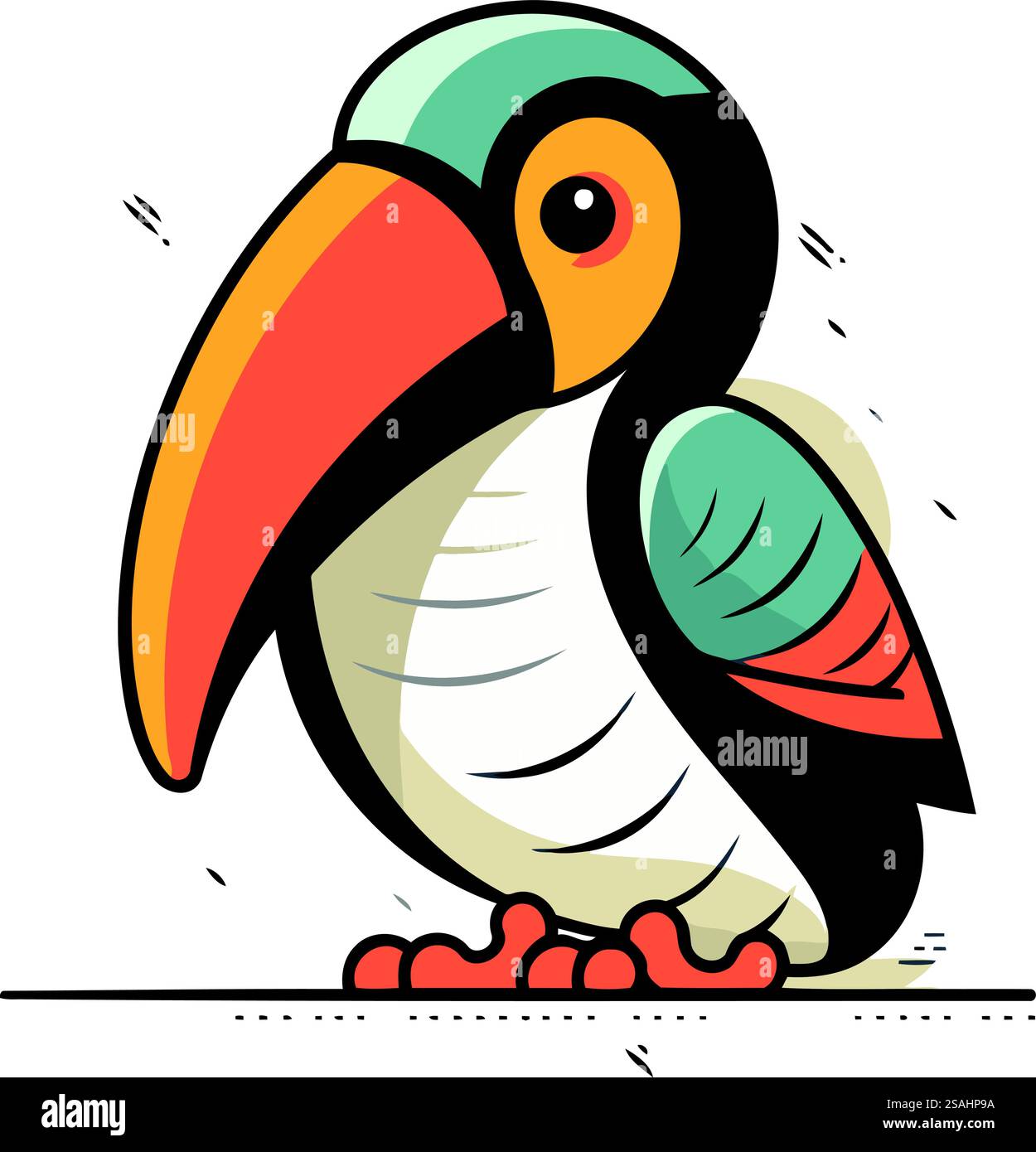 Toucan. Vector illustration. Isolated on white background Stock Vector ...