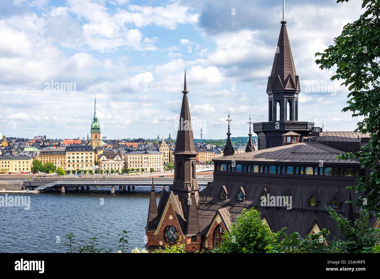 Gamla Stan, the old town of Stockholm, Sweden, on the Stadsholmen ...