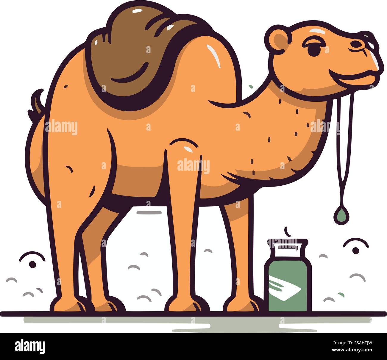 Cartoon milk in bottle Cut Out Stock Images & Pictures - Alamy