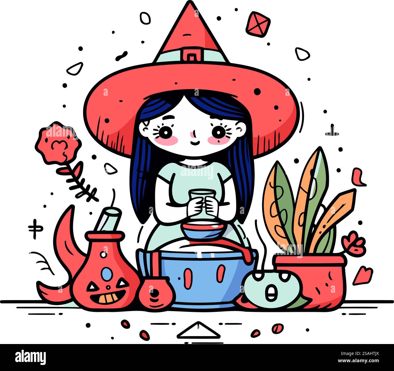 Cute girl in traditional Cut Out Stock Images & Pictures - Alamy