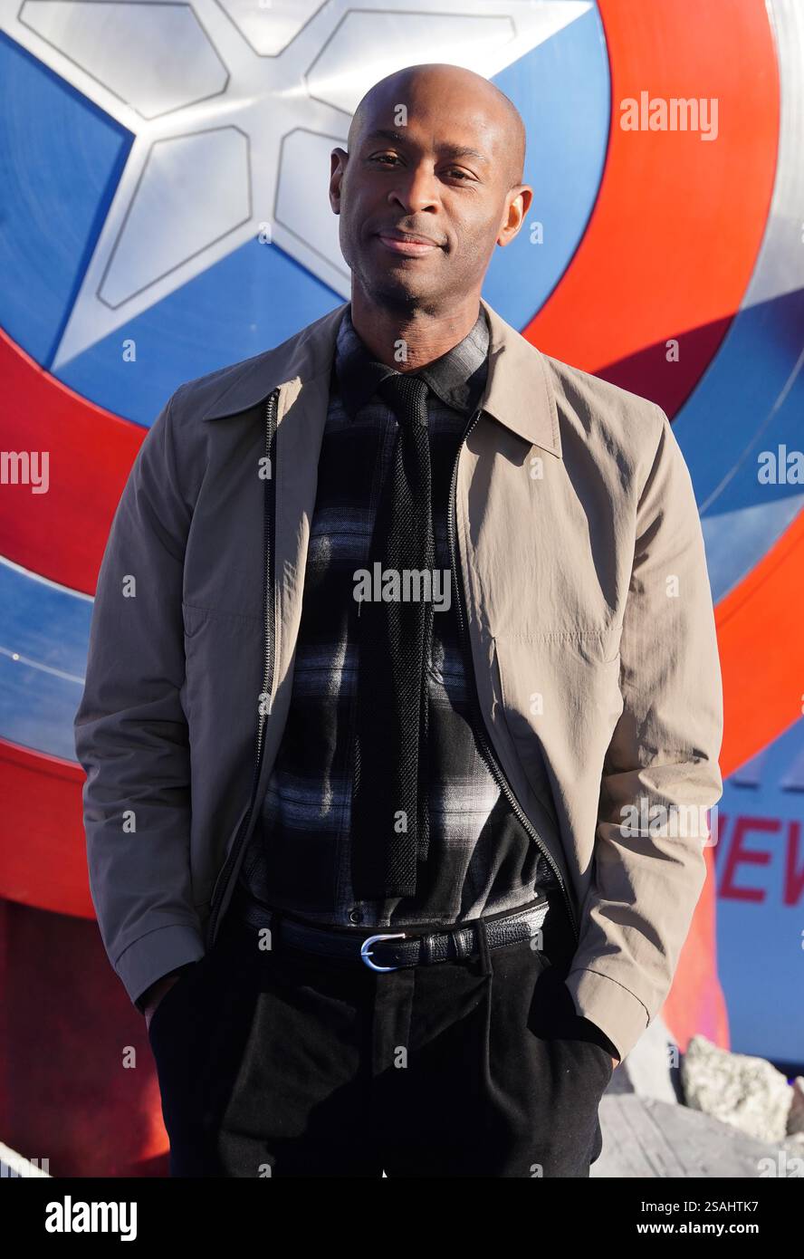 Julius Onah attending a photo call for Captain America: Brave New World ...