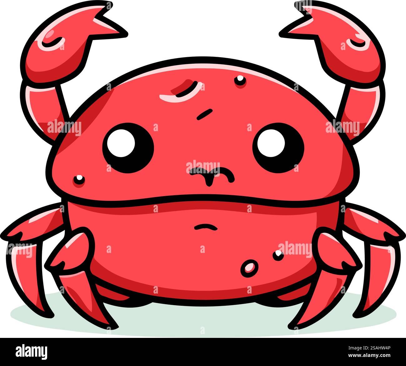 Crab character design. Cute cartoon crab. Vector illustration Stock ...