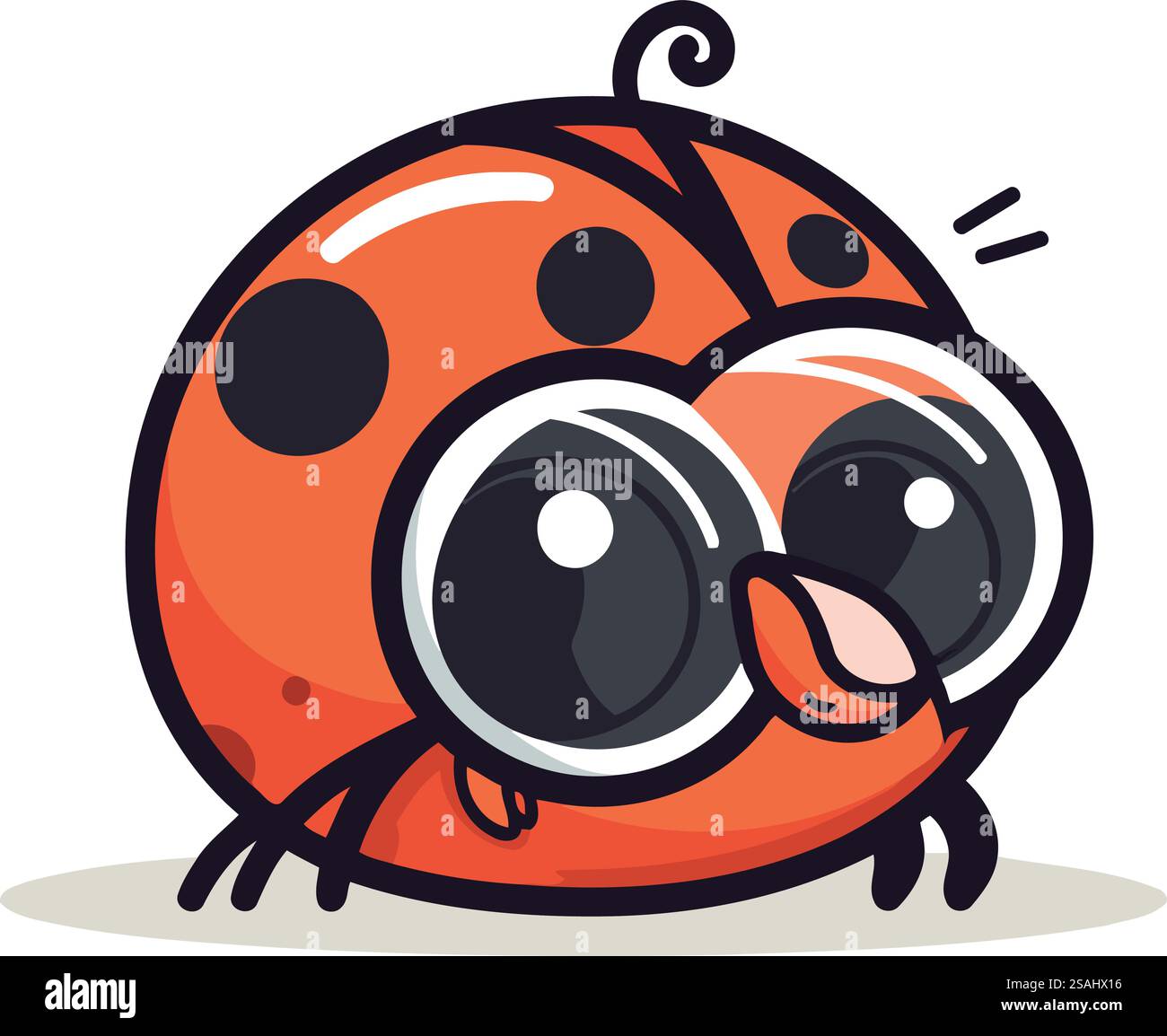 Cute Ladybug Cartoon Mascot Character Vector Illustration Stock Vector ...