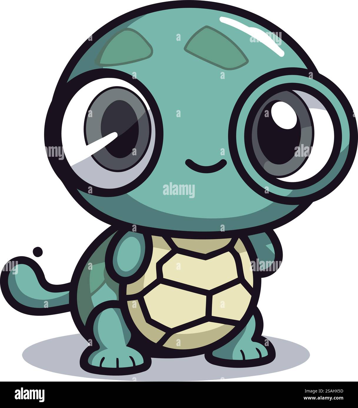 Cute turtle character cartoon vector illustration. Cute turtle mascot ...