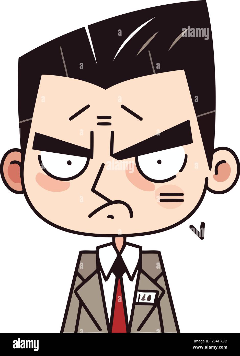 Angry Businessman Colorful Cartoon Vector Illustration Stock Vector ...