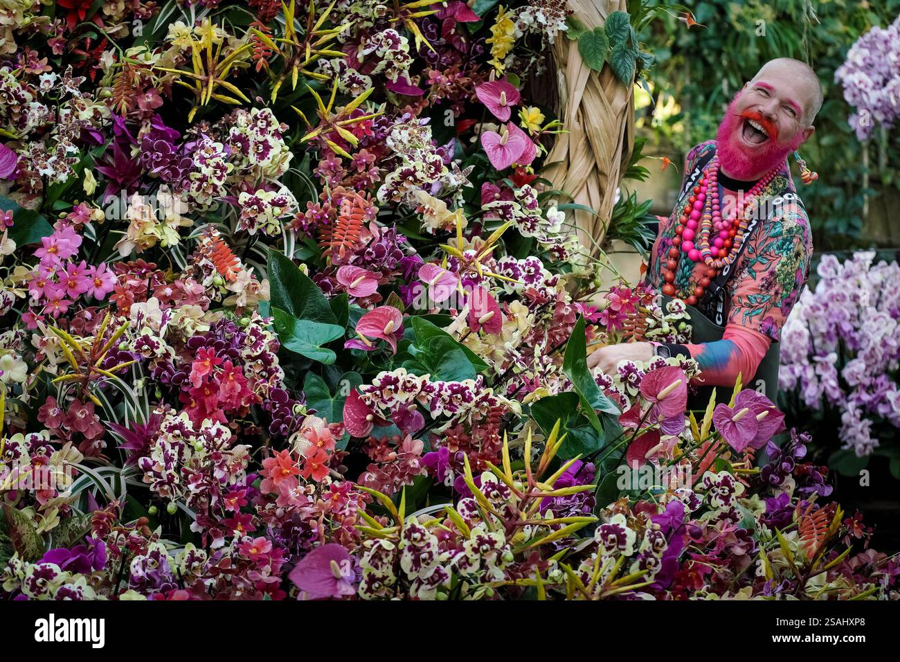 London, UK. 30th January 2025. Kew Orchid Festival: Peru. Henck Roling ...