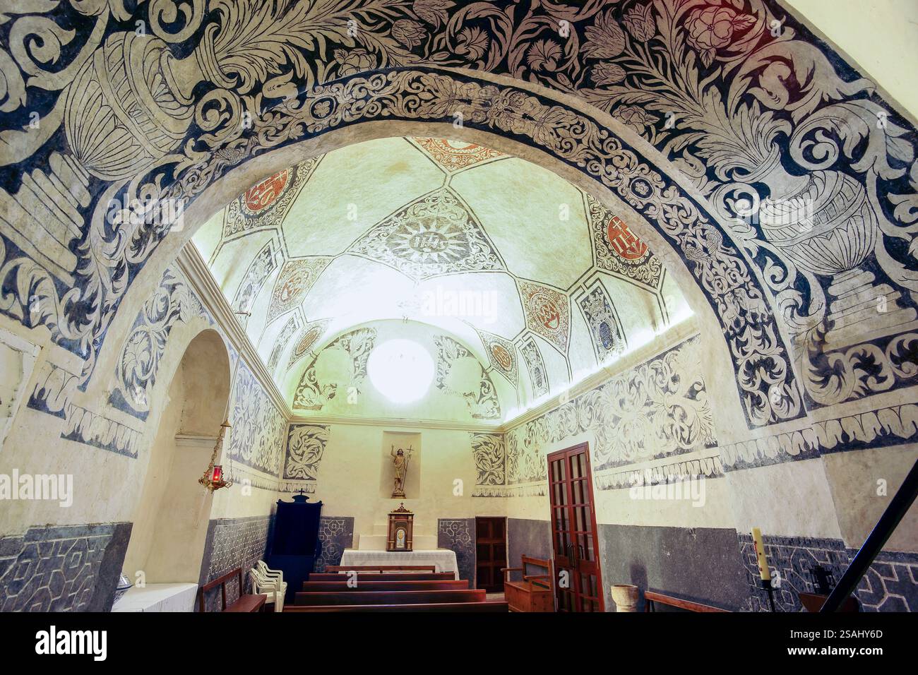 18th century fresco, church of Sant Miquel de Balansat, Puig de Missa ...