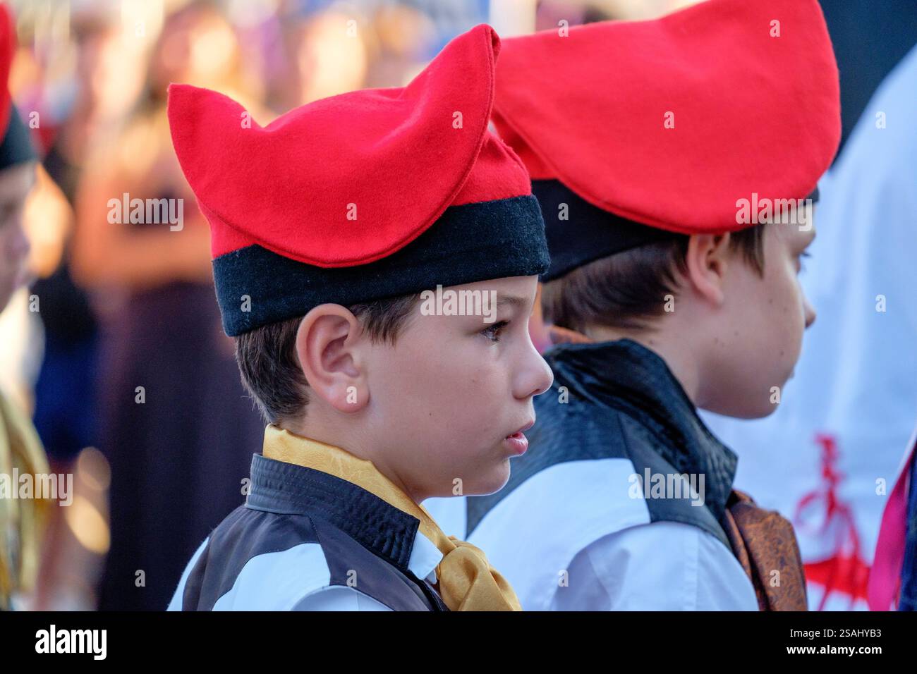Traditional country dance "ball pagès", typical Ibizan dance, Portinax ...