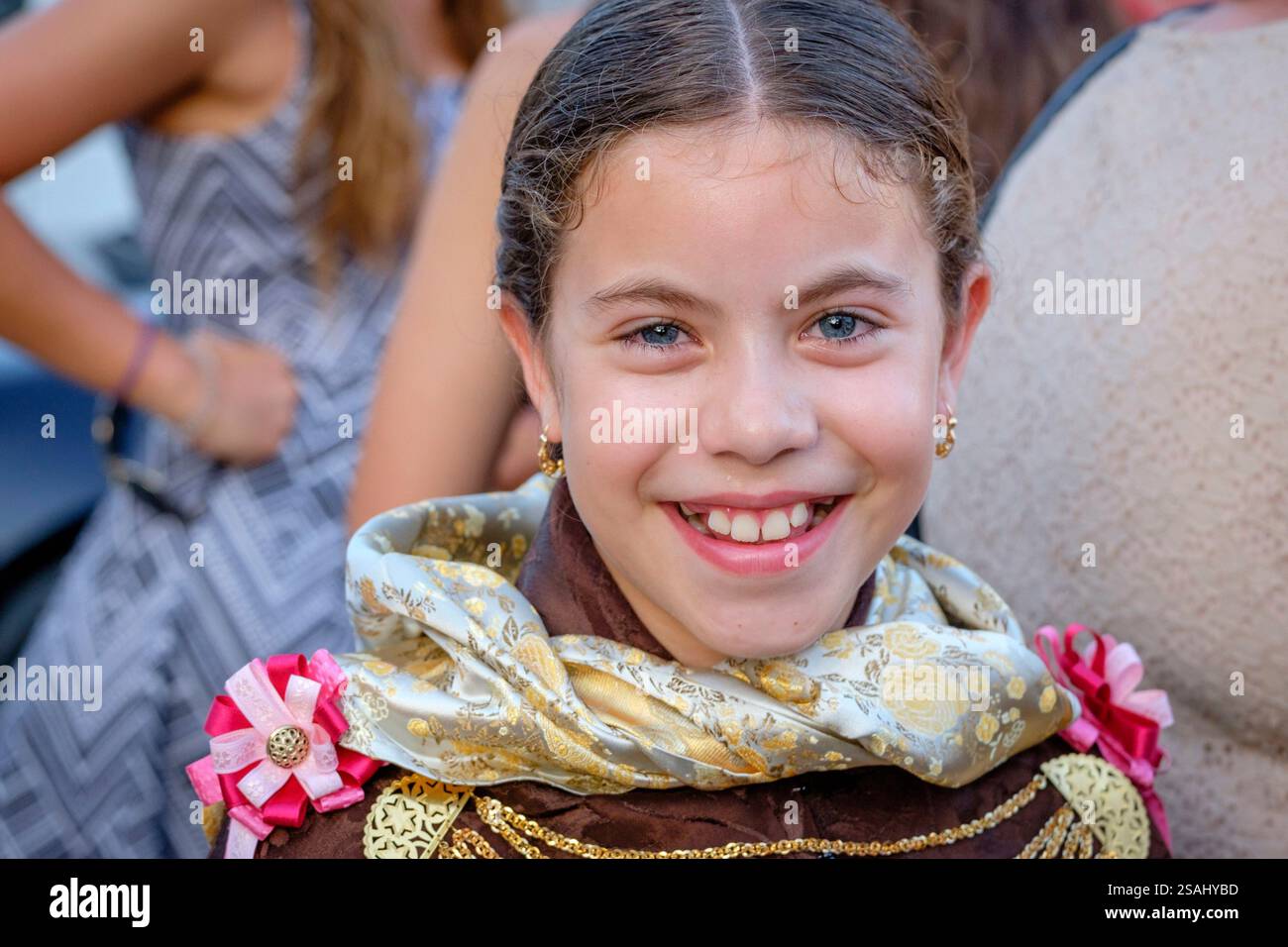 detail of traditional women's costume, Traditional country dance "ball ...